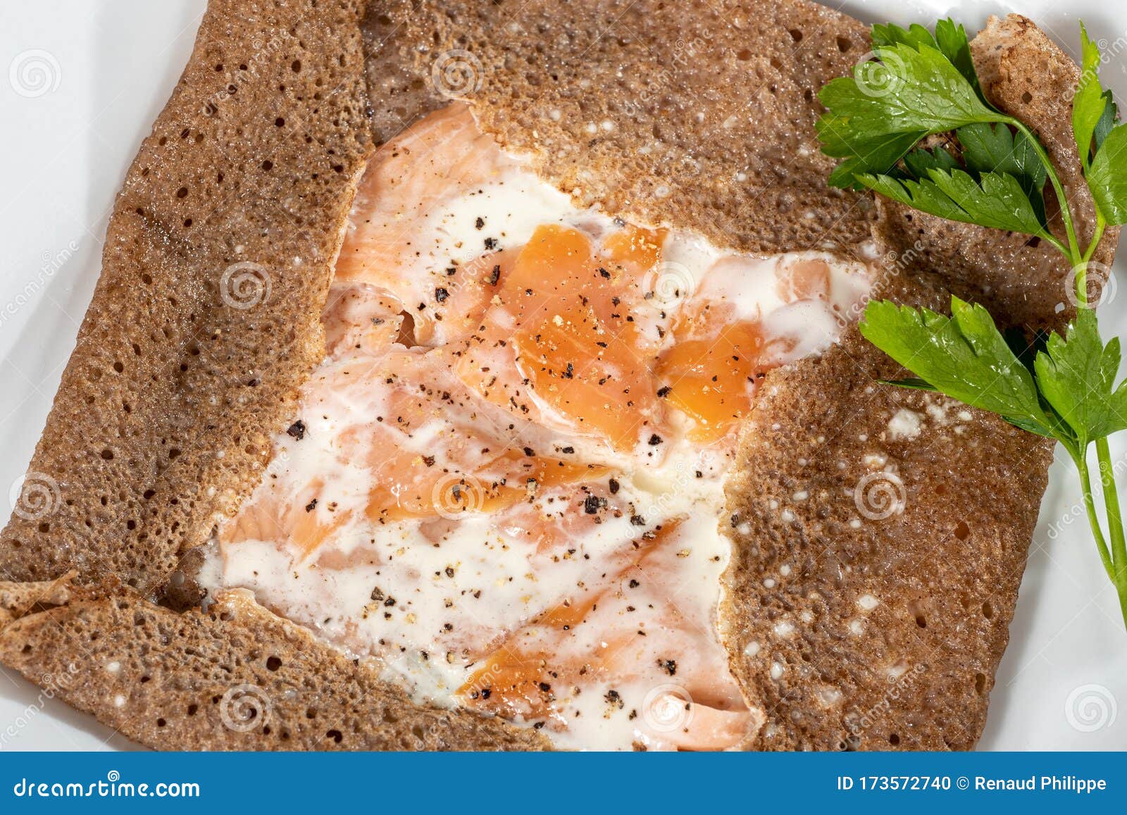 Homemade Breton Crepe with Egg Stock Photo - Image of homemade, dining ...