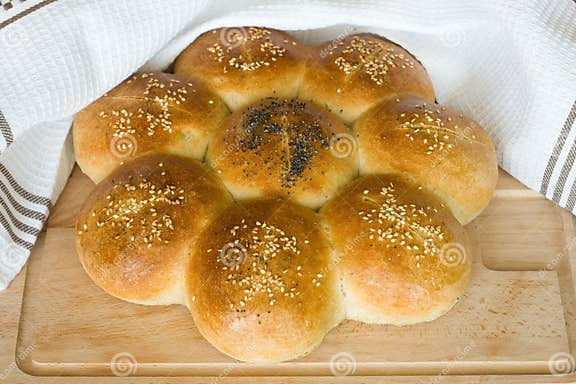 Homemade buns stock photo. Image of crust, healthy, baking - 24739850