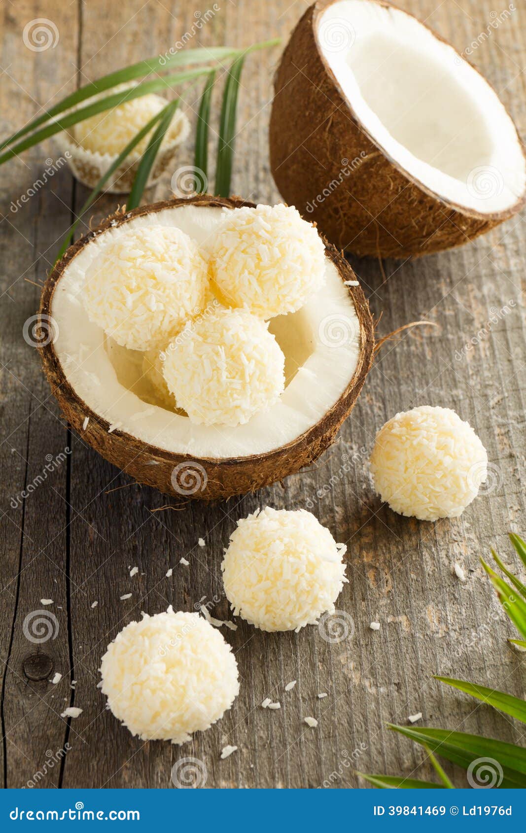 Homemade Candies with Coconut. Stock Image - Image of eatable, dessert ...