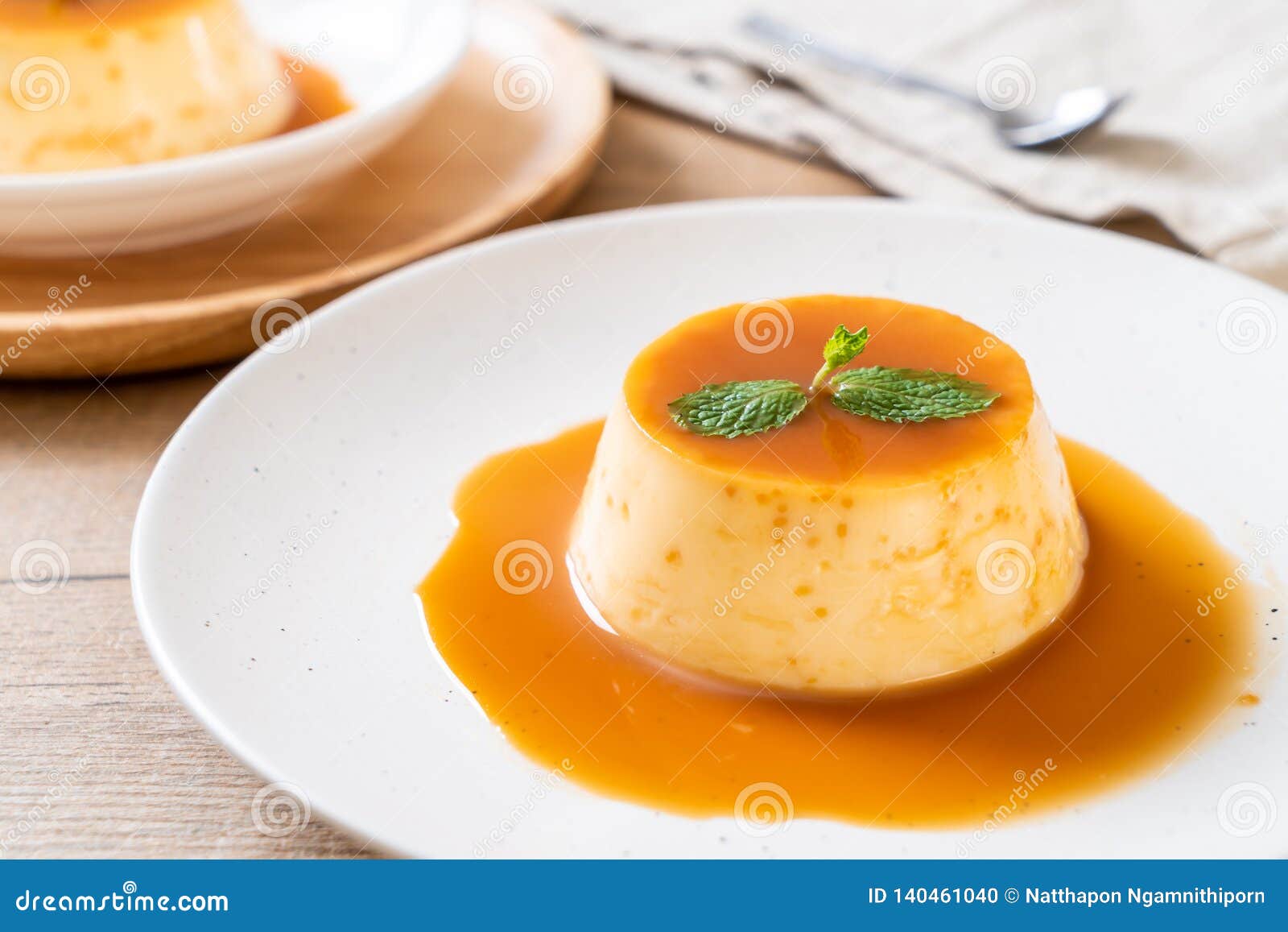 Homemade Caramel Custard Pudding Stock Photo - Image of recipe, tasty ...
