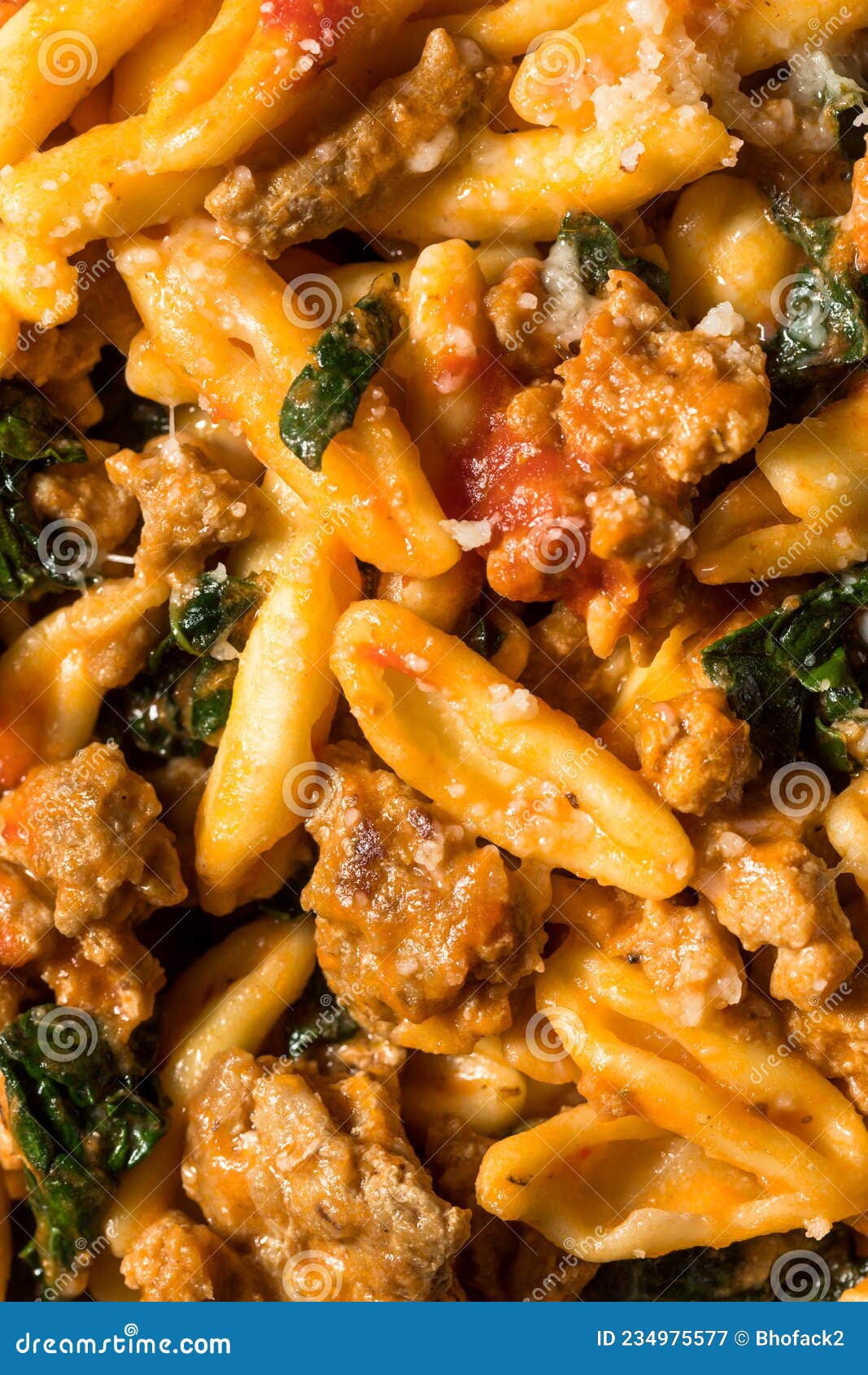 Homemade Cavatelli Pasta Dinner Stock Image - Image of diet, ingredient ...