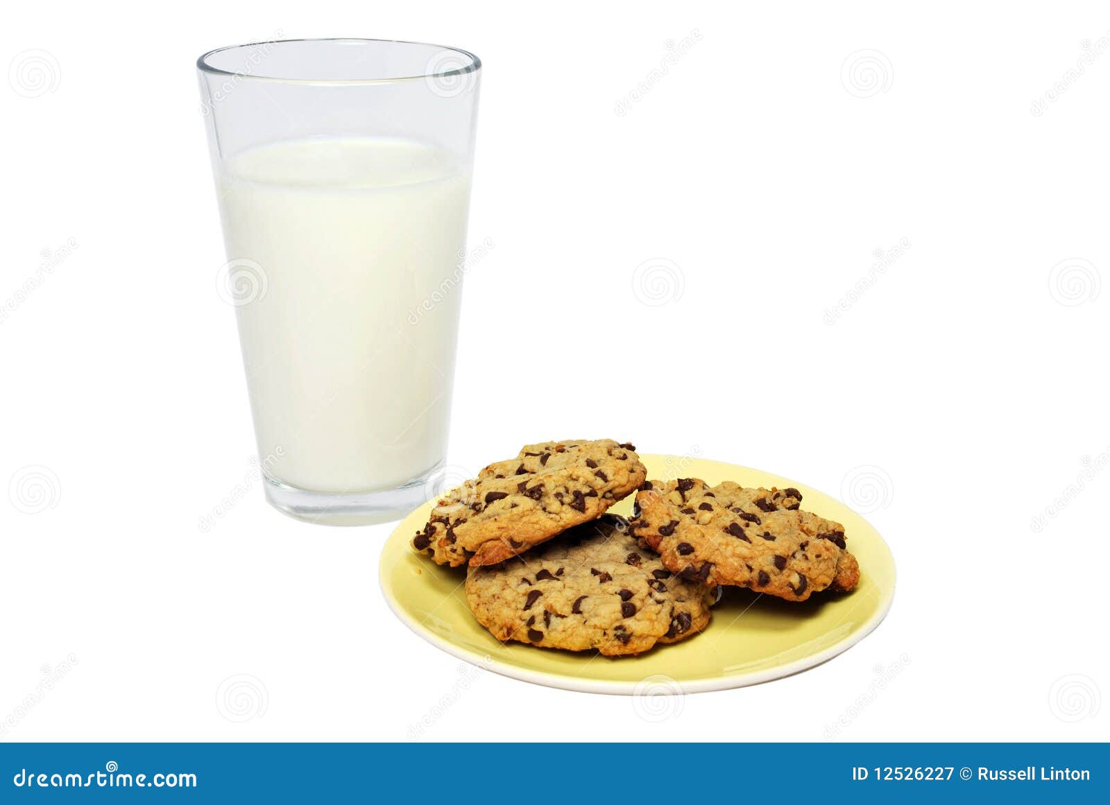 Homemade Chocolate Chip Cookies and Milk Stock Image - Image of dessert ...