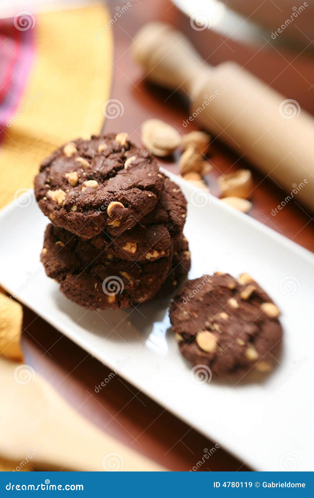 Homemade chocolate cookies stock image. Image of donut - 4780119