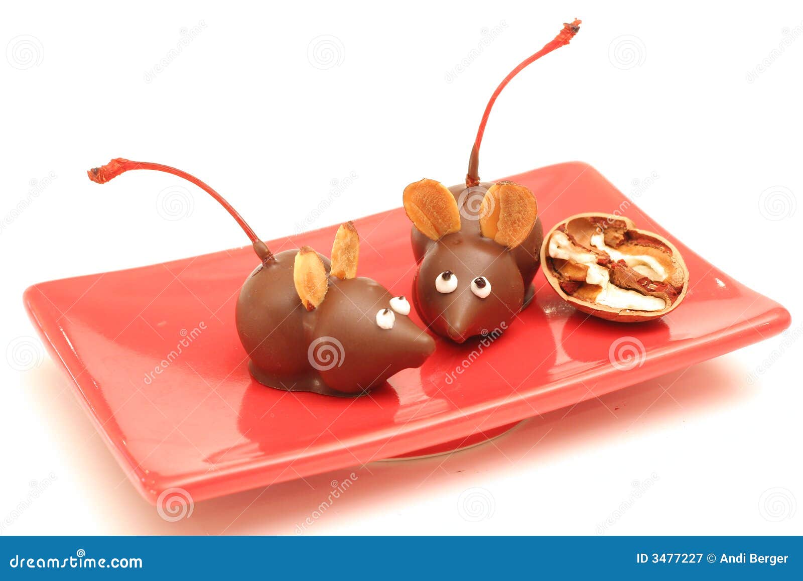 Homemade Chocolate Mice Angle Stock Image - Image of dark, nuts: 3477227