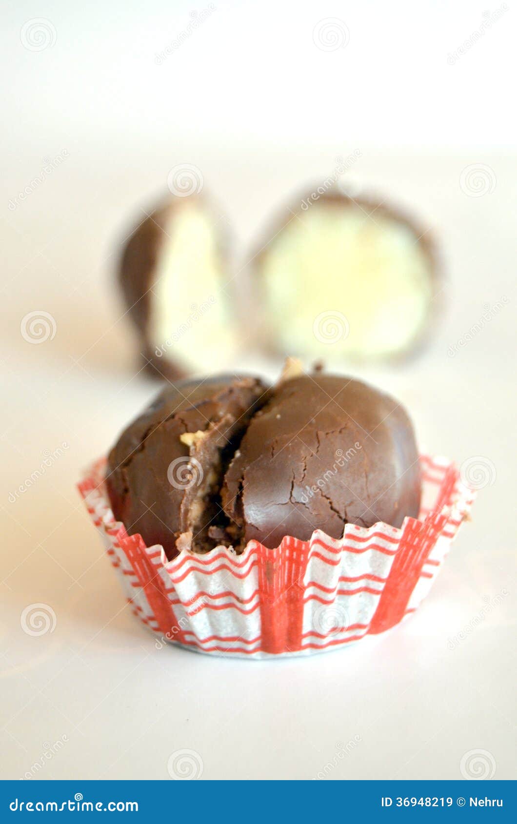Homemade Chocolate Truffles Close-up Stock Image - Image of chocolate ...
