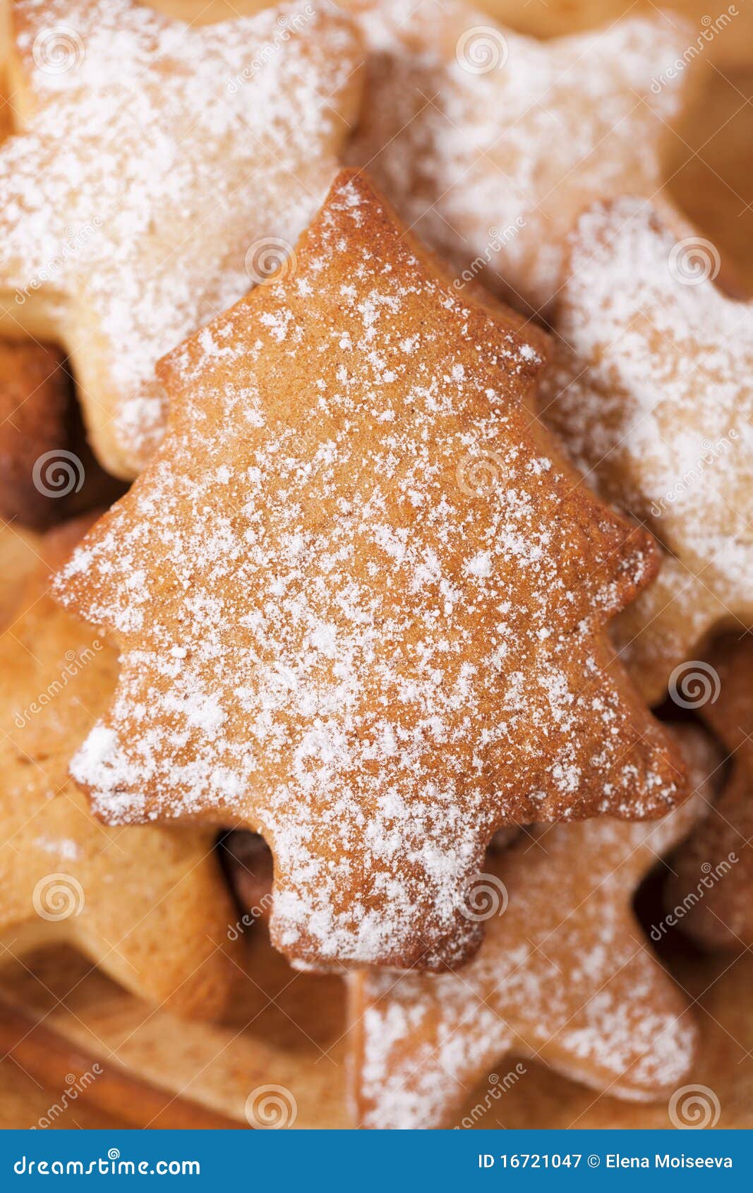 Homemade Christmas Gingerbread Tree Cookie Stock Image - Image of metal ...