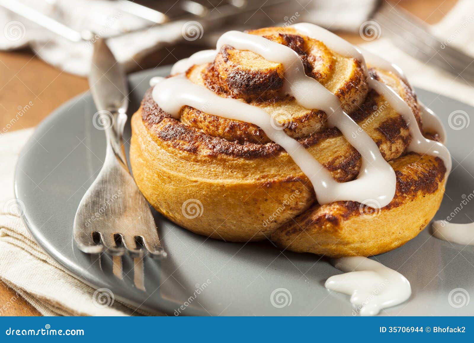 Homemade Cinnamon Roll Pastry Stock Photo - Image of sticky, golden ...