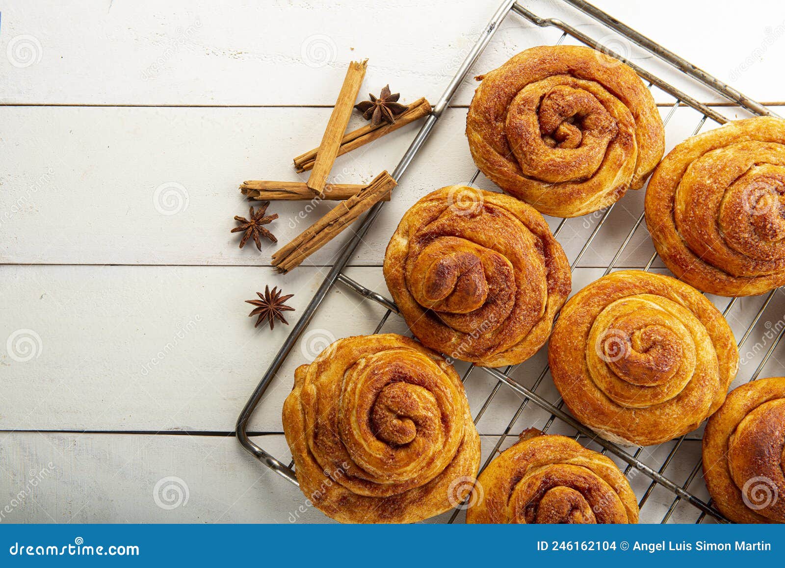Homemade cinnamon rolls stock photo. Image of breakfast - 246162104