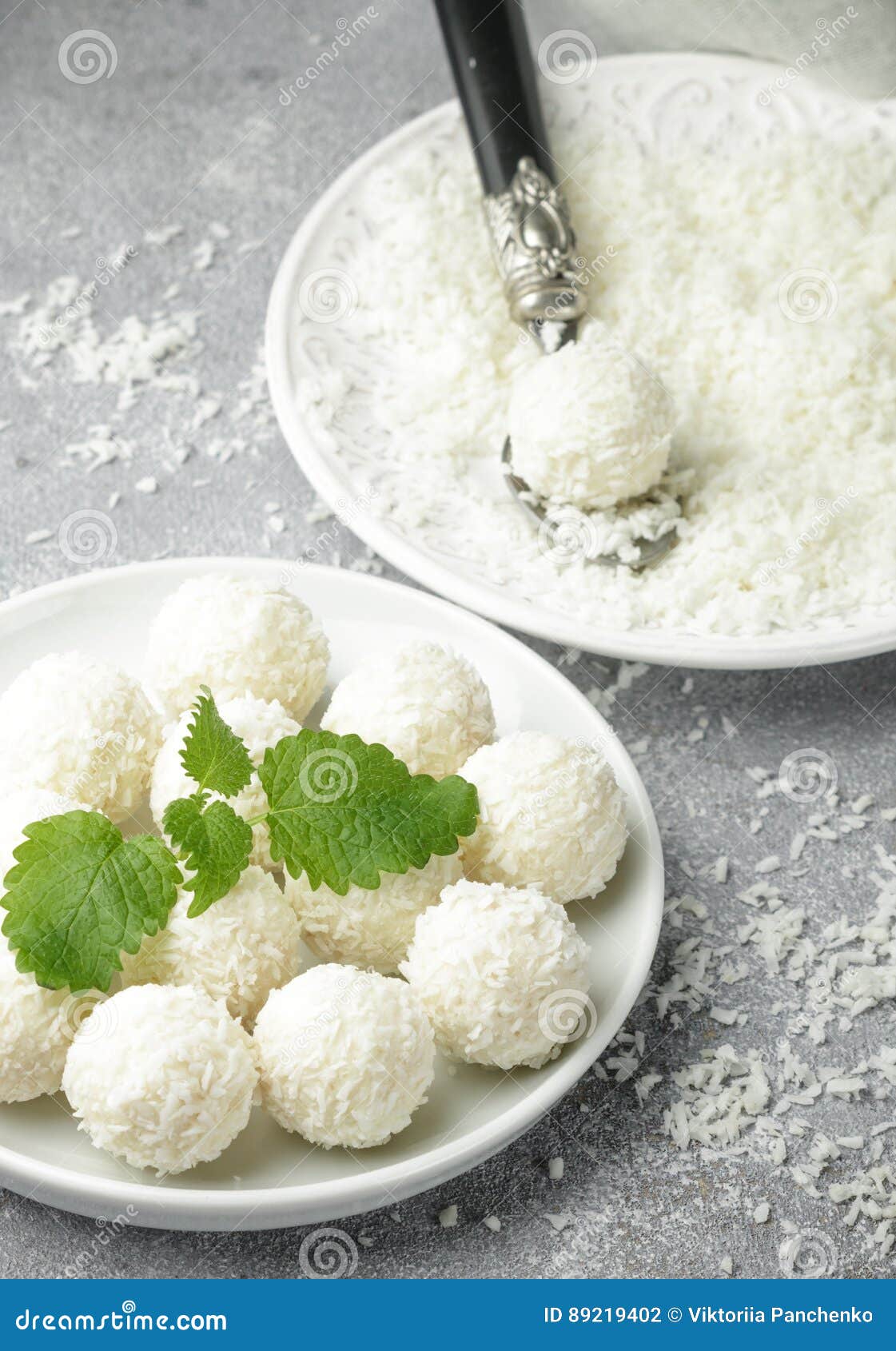 Homemade coconut candies stock photo. Image of coconut - 89219402