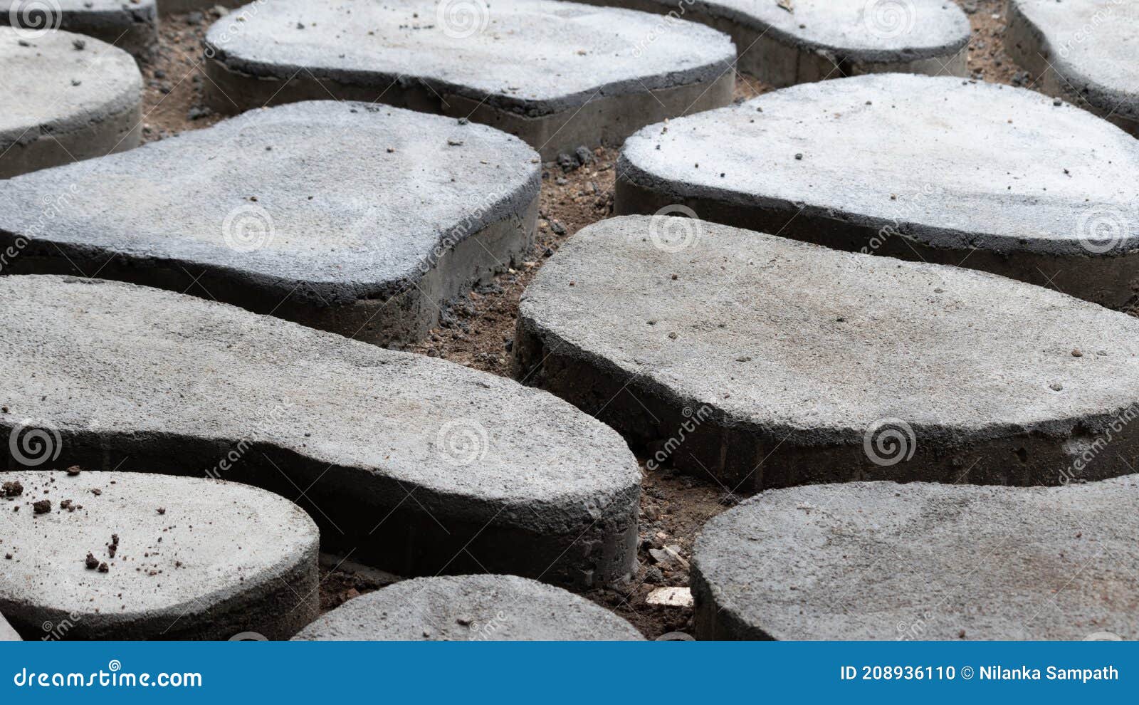 Homemade Concrete Interlock Pathway Pattern, DIY Project Image Stock ...