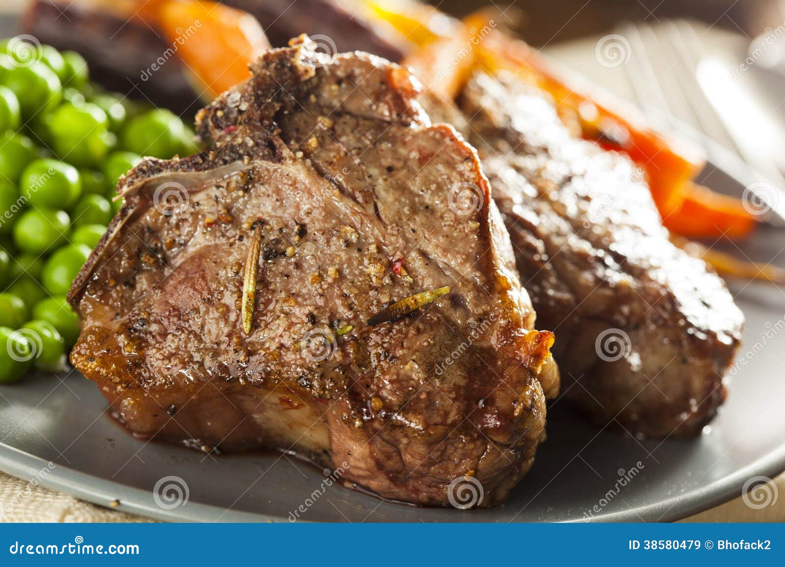 Homemade Cooked Lamb Chops stock image. Image of barbecue - 38580479
