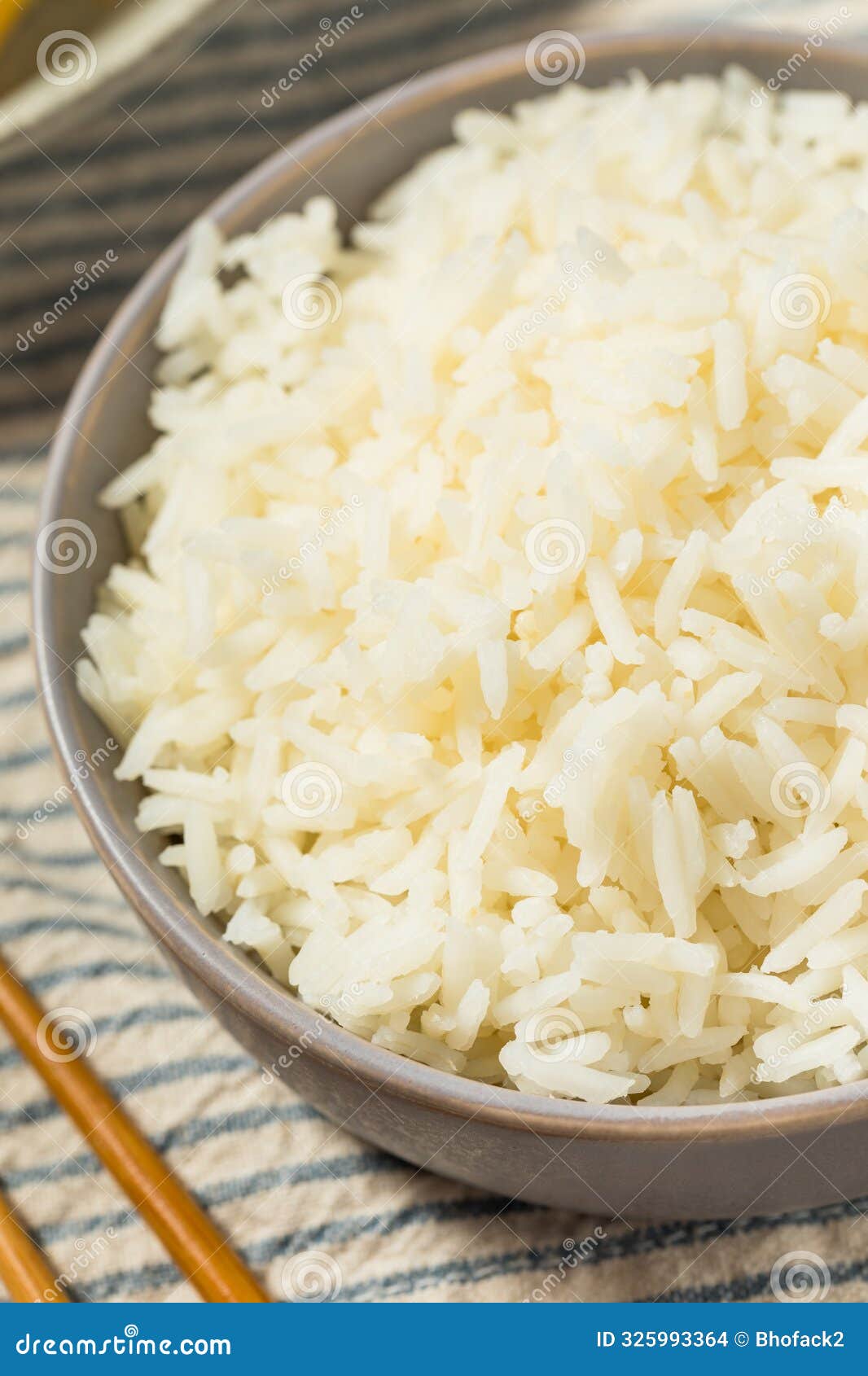 Homemade Cooked White Rice stock photo. Image of meal - 325993364