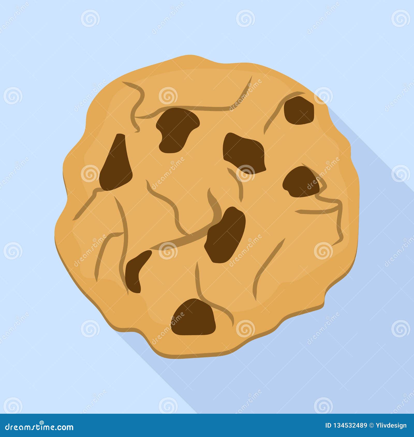 Homemade Cookie Icon, Flat Style Stock Vector - Illustration of coffee ... Homemade Cookie Icon, Flat Style Stock Vector - Illustration of coffee ...