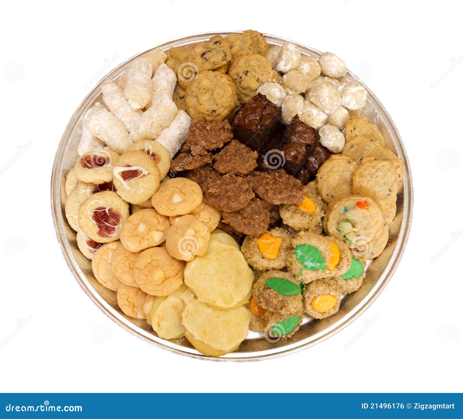 Homemade Cookie Tray Assortment Isolated Stock Photo - Image of ...