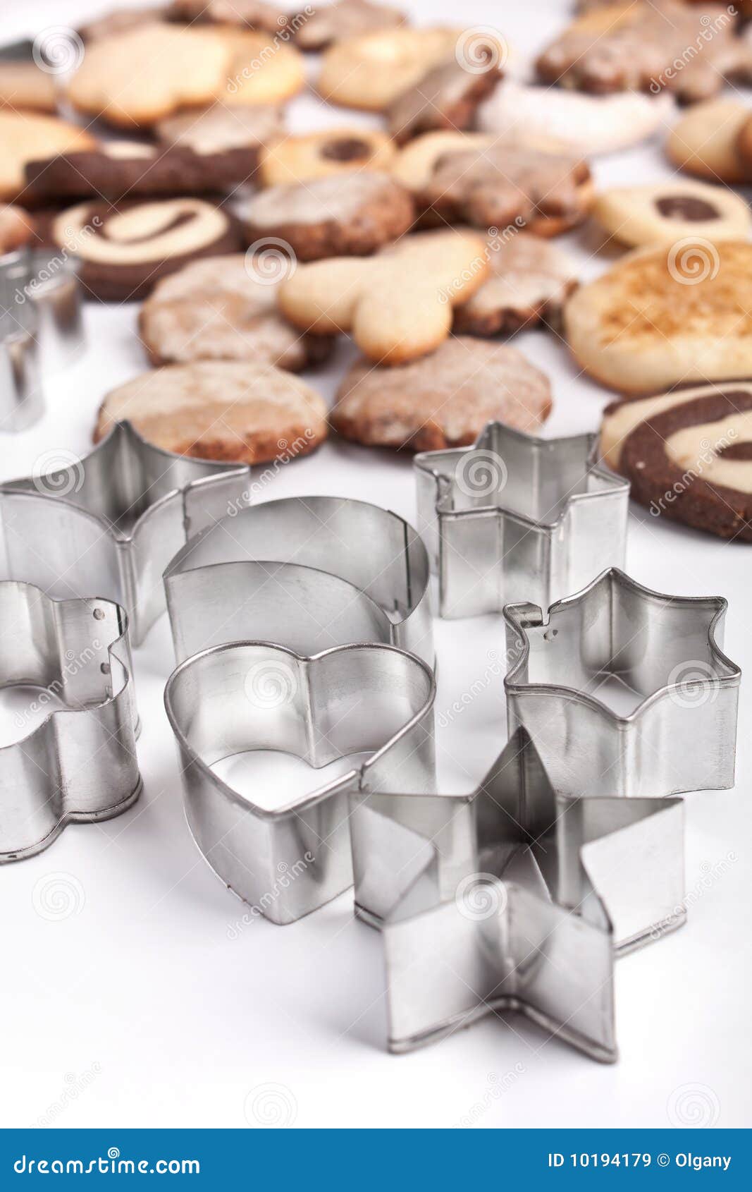 Homemade Cookies with Various Cookie Forms Stock Image - Image of meal ...