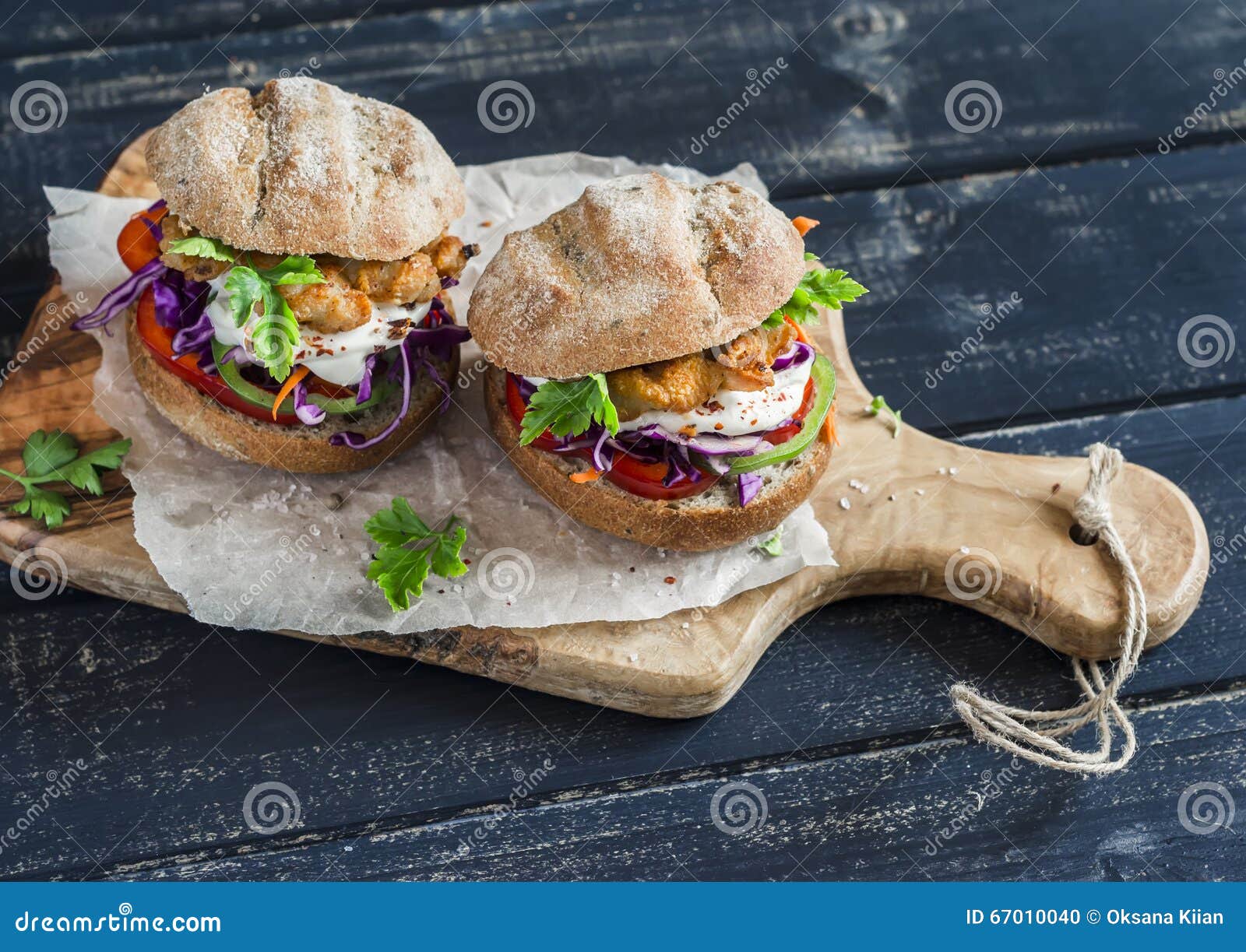 Homemade Crispy Fish Burger Stock Photo - Image of fresh, lettuce: 67010040