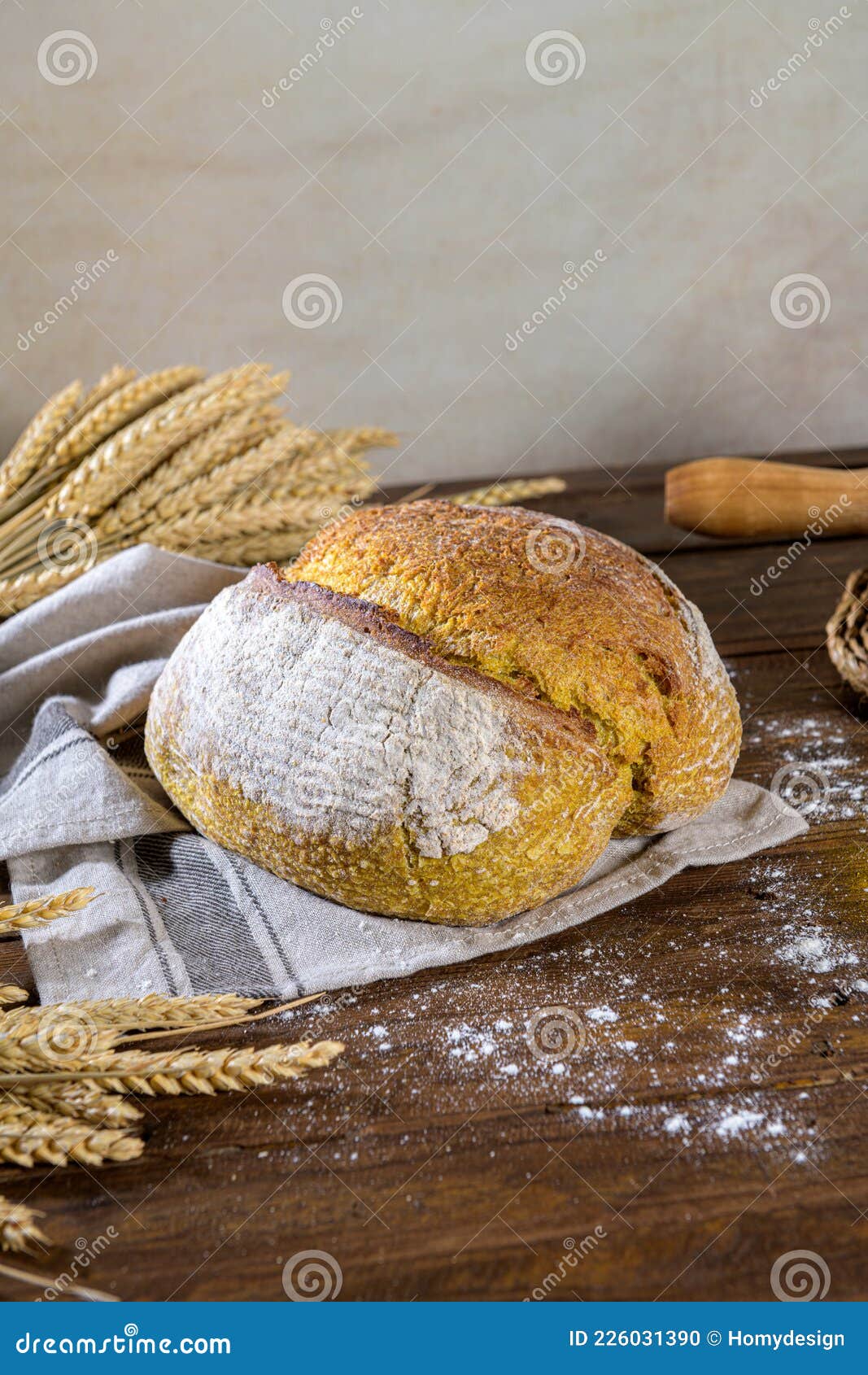Homemade Crispy Turmeric Bread Stock Photo - Image of bakery, diet ...