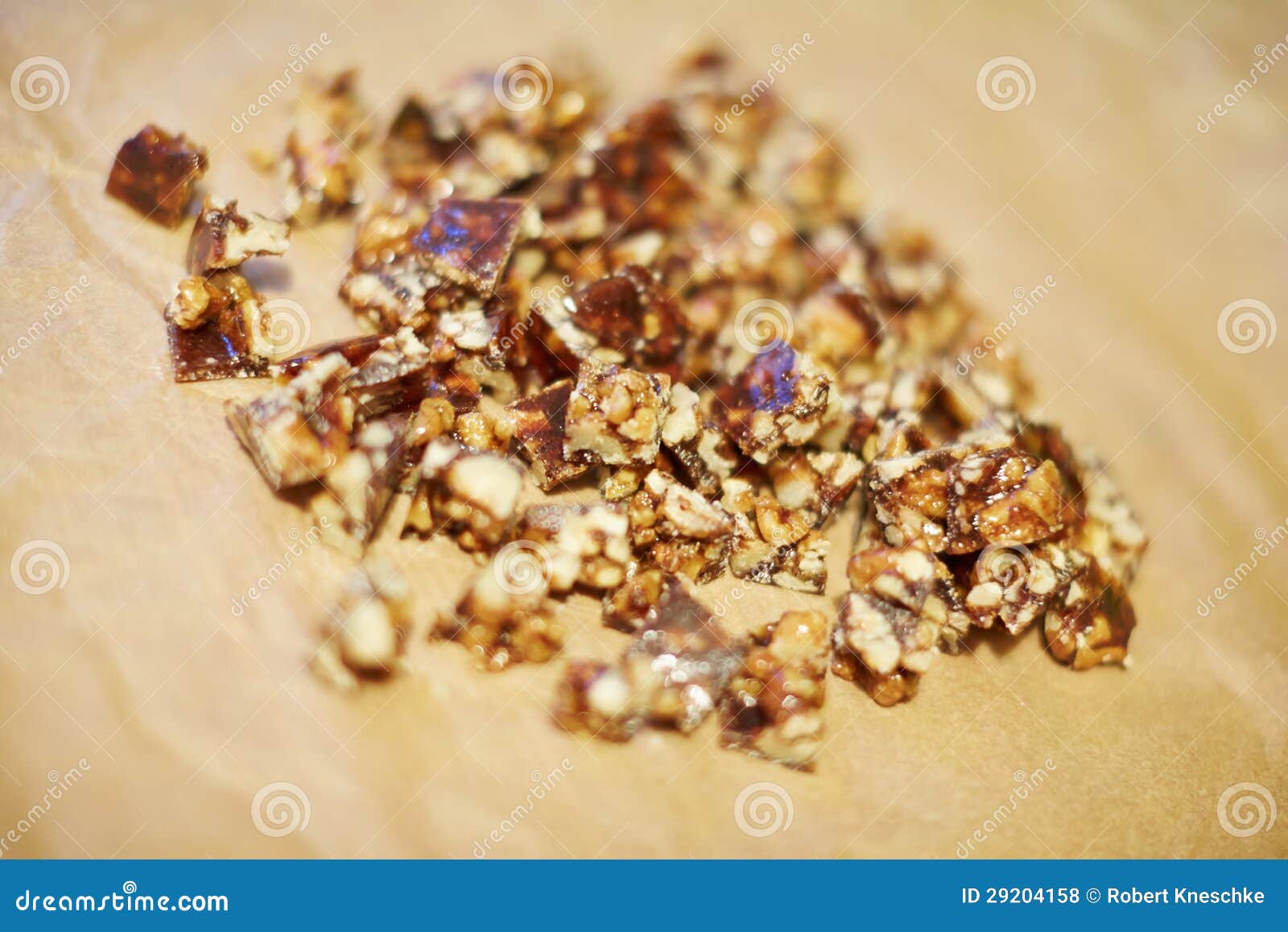 Homemade Crushed Walnut Brittle Stock Photo - Image of preparation ...