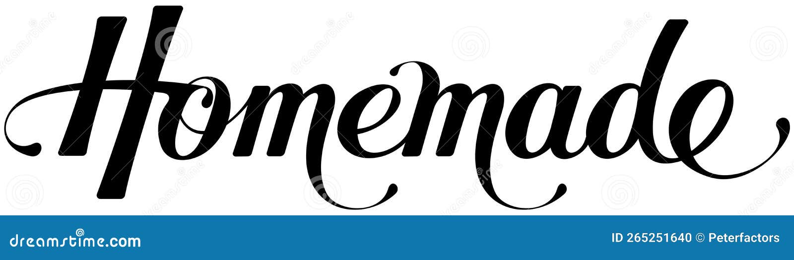 Homemade - Custom Calligraphy Text Stock Vector - Illustration of ...