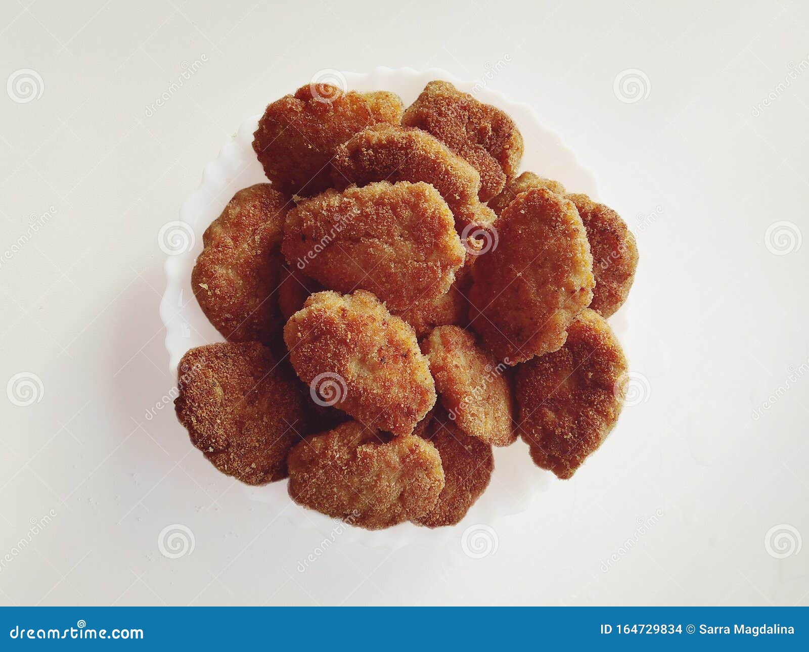 Homemade Cutlets Isolated on White Background. Stock Photo - Image of ...