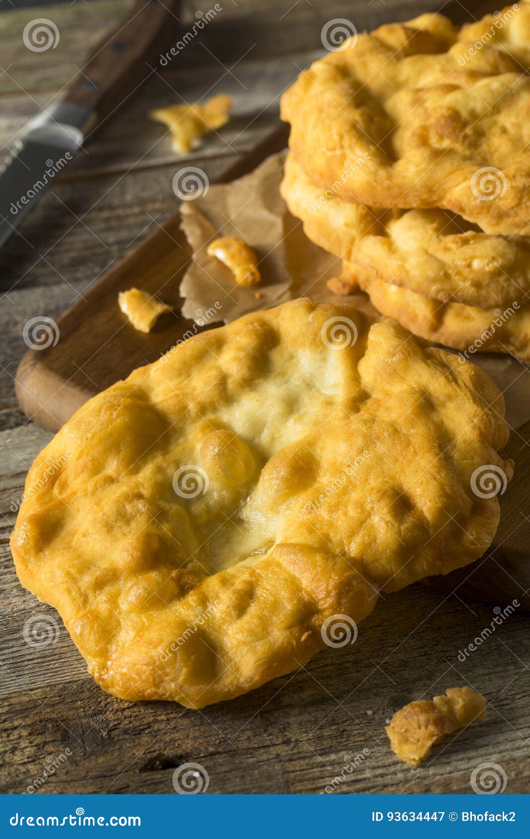 Homemade Deep Fried Indian Flatbread Stock Image - Image of dish ...