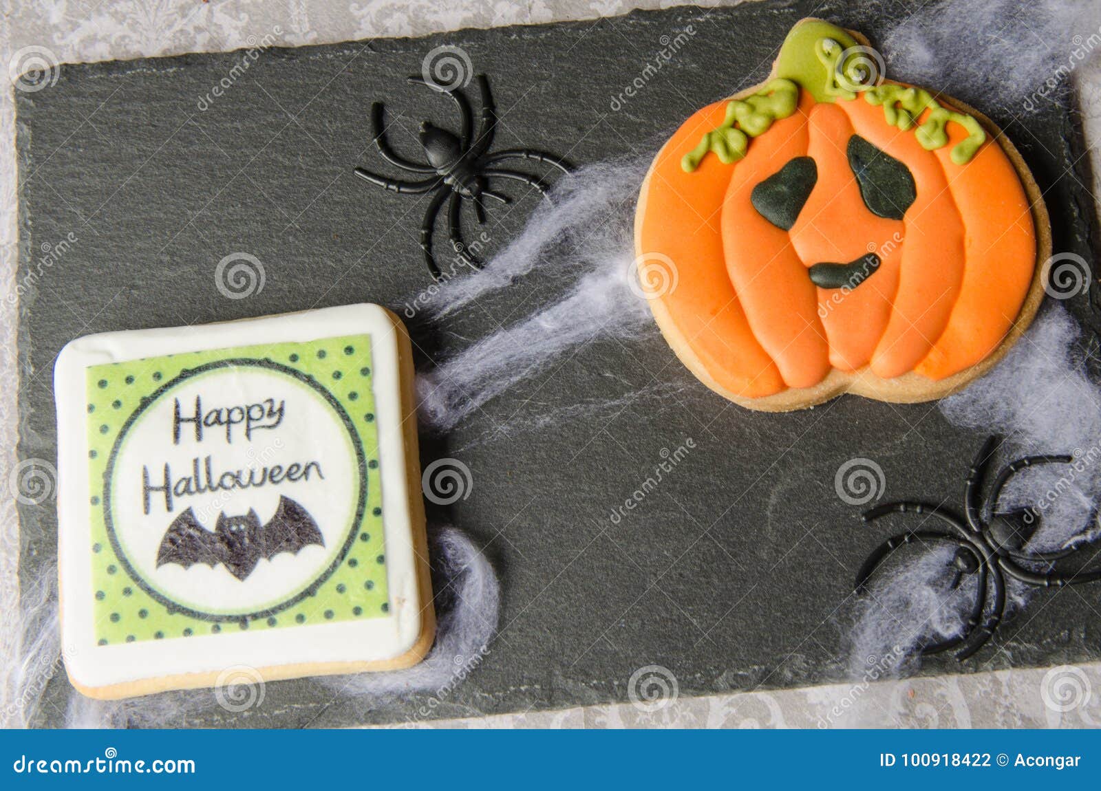 Homemade Delicious Gingerbread Biscuits for Halloween Stock Photo ...