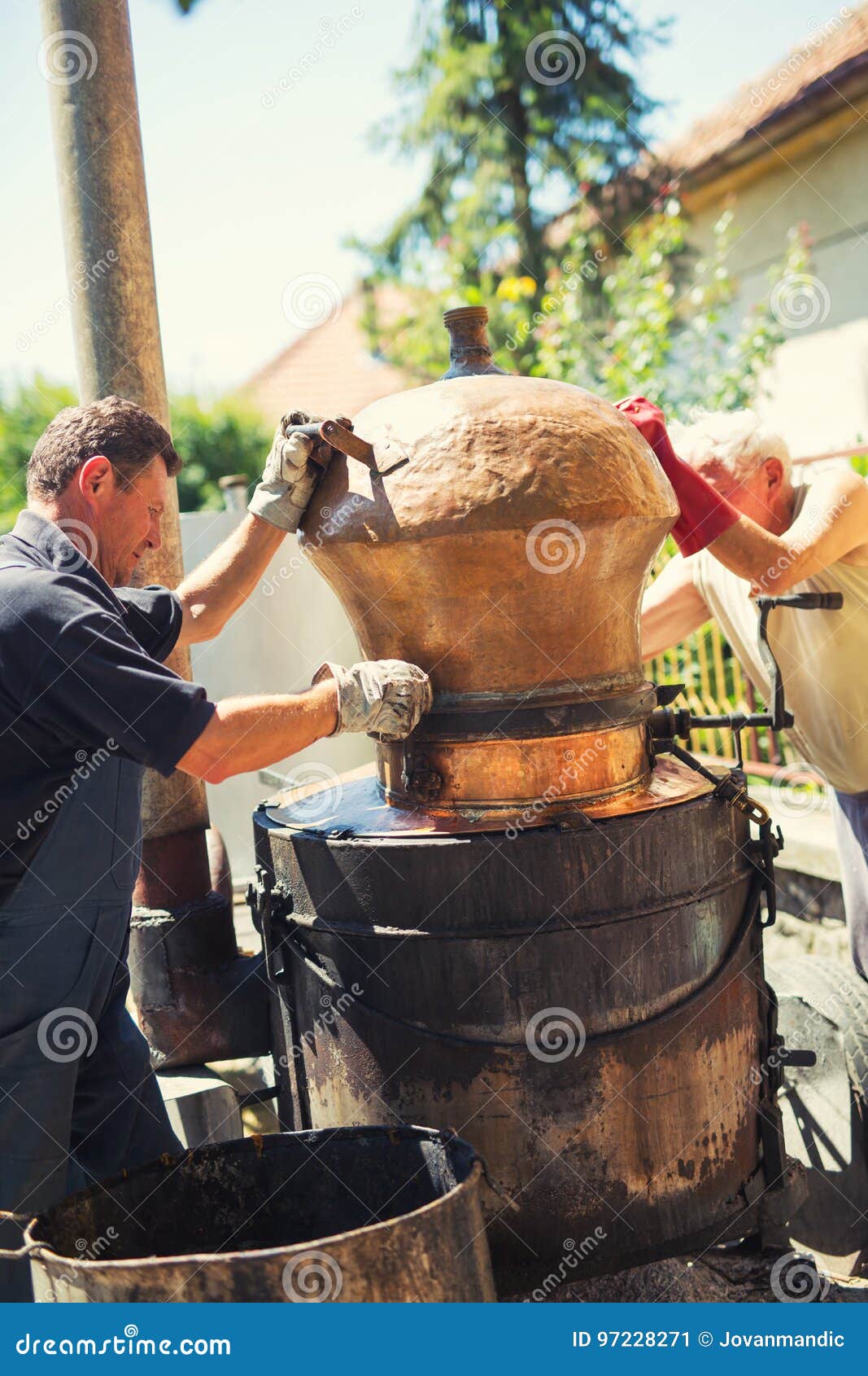 Homemade Distillery for Making Brandy Stock Image - Image of cooler ...