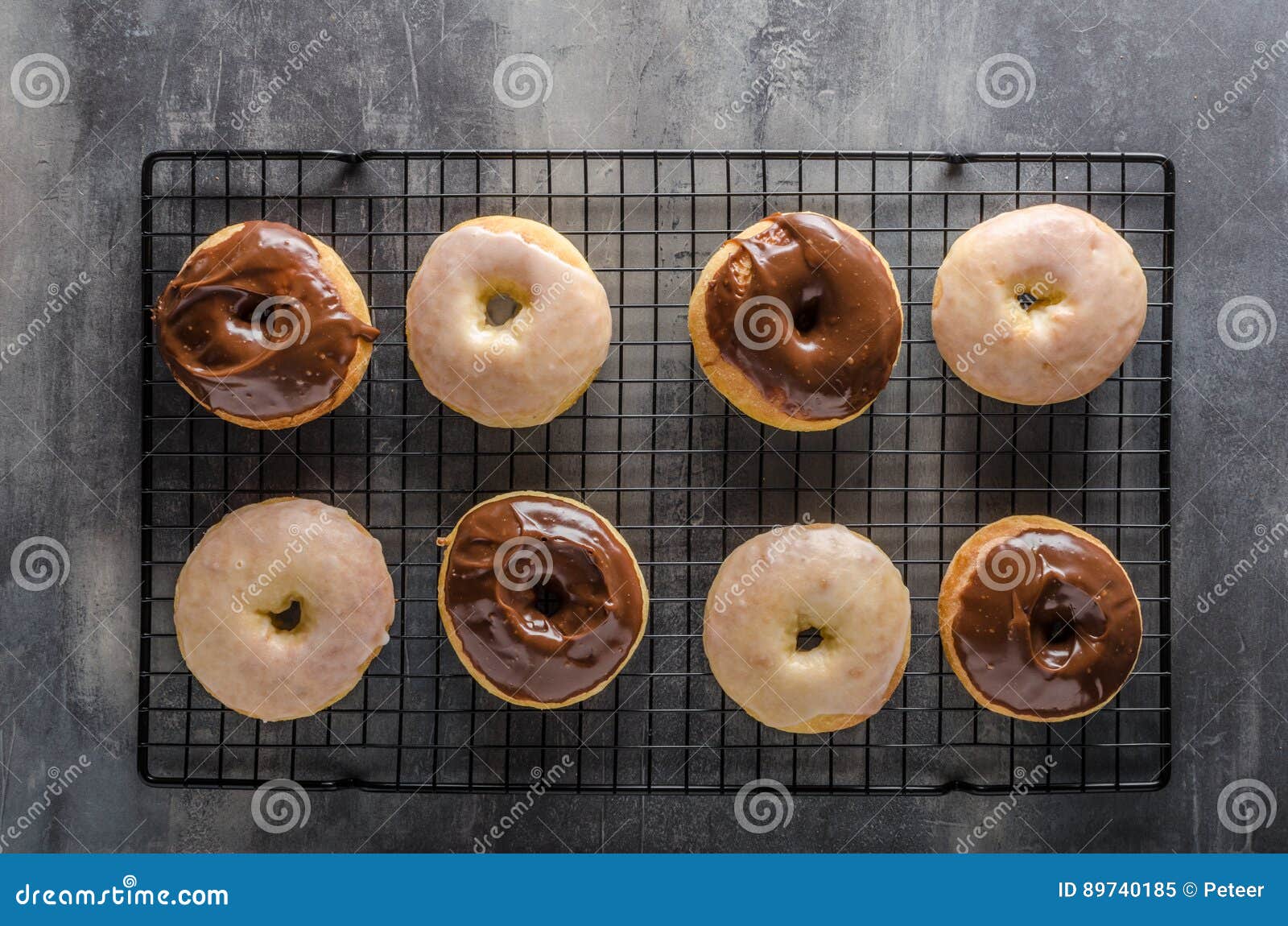 Homemade donuts delish stock image. Image of pastry, glazed - 89740185