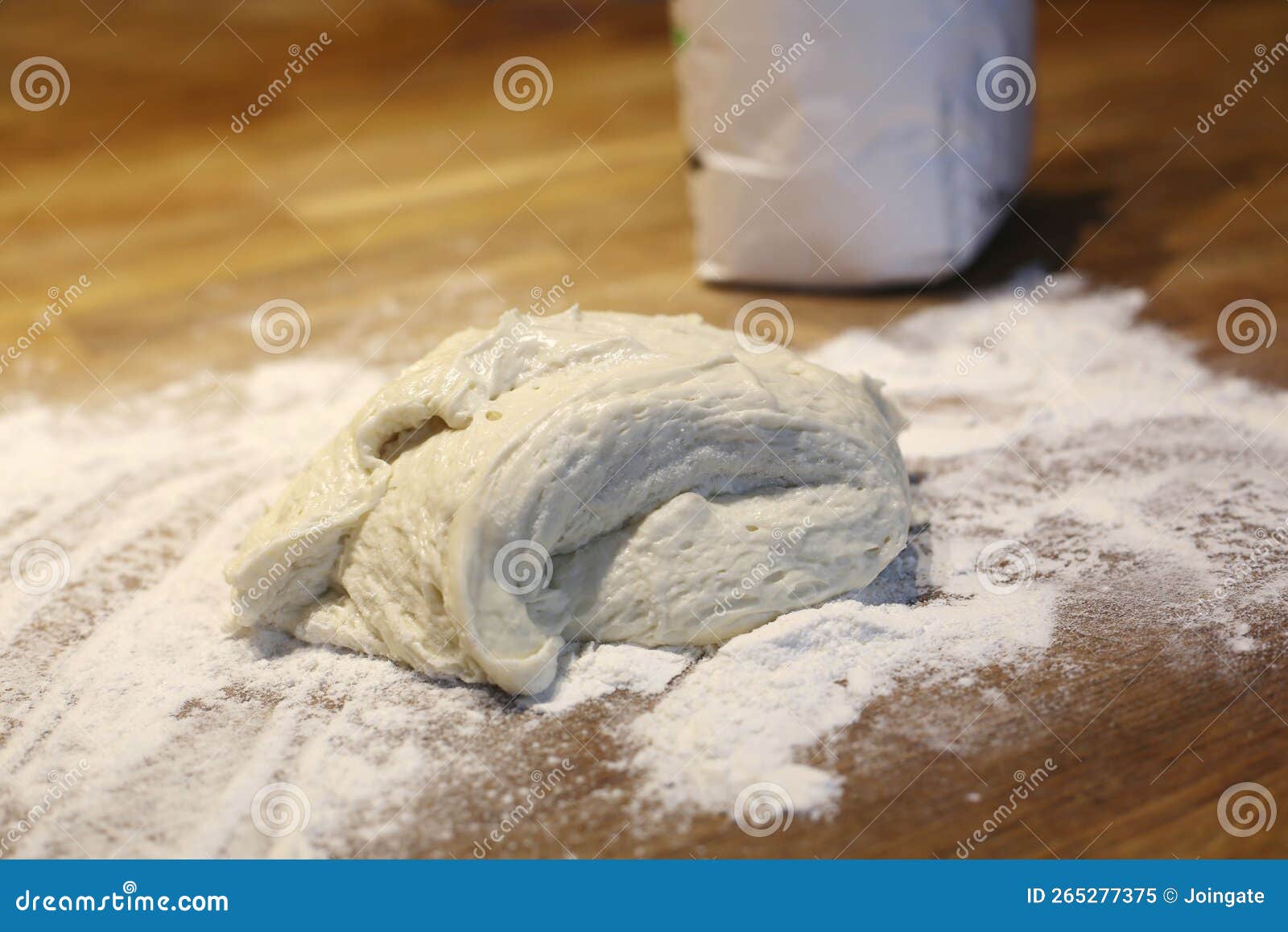 Homemade dough kneeding stock image. Image of making - 265277375