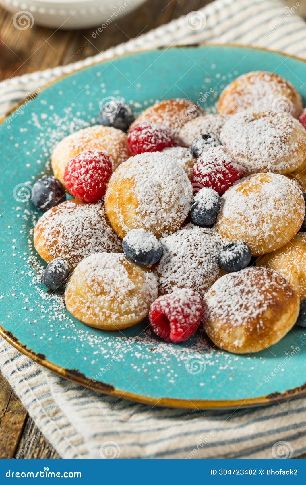 Homemade Dutch Poffertjes Mini Pancakes Stock Photo - Image of cuisine ...
