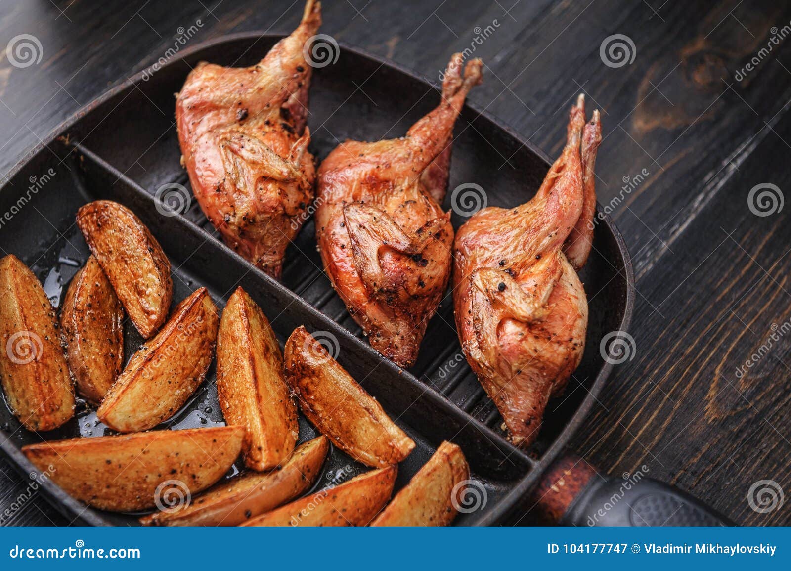 Homemade Eco-friendly Cooked Quail Stock Image - Image of quail, green ...