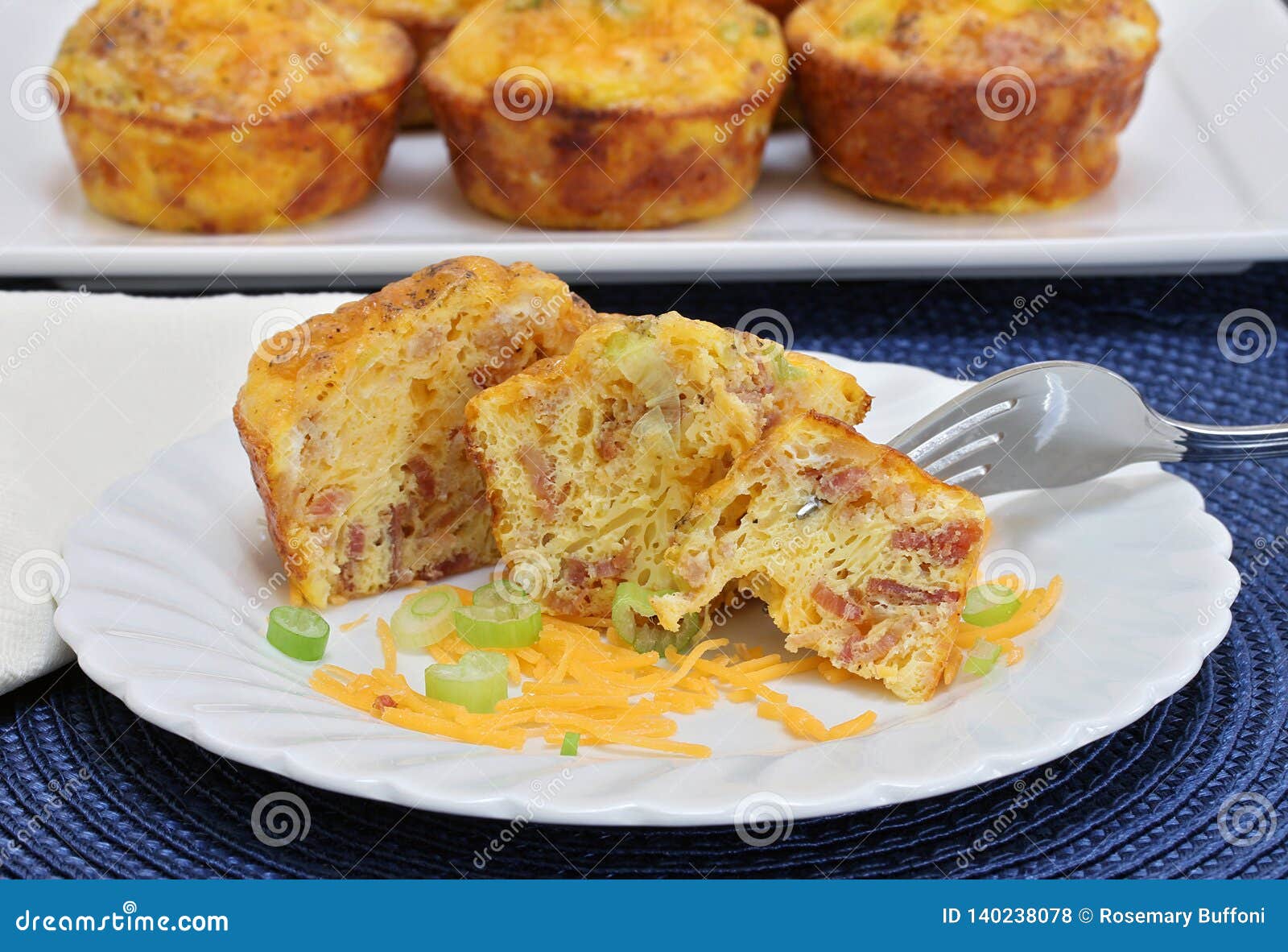 Homemade Egg, Bacon and Cheese Breakfast Muffins Stock Photo - Image of ...