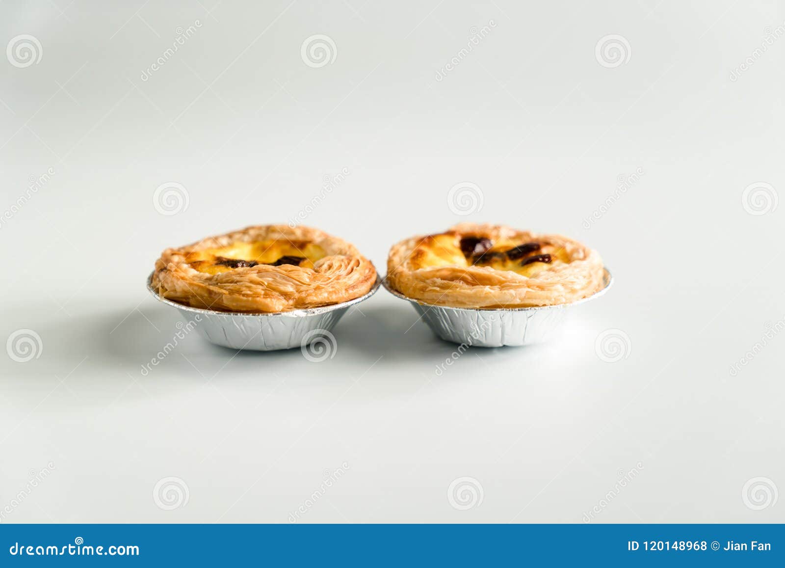 Egg Tart with White Background Stock Photo - Image of diet, cake: 120148968