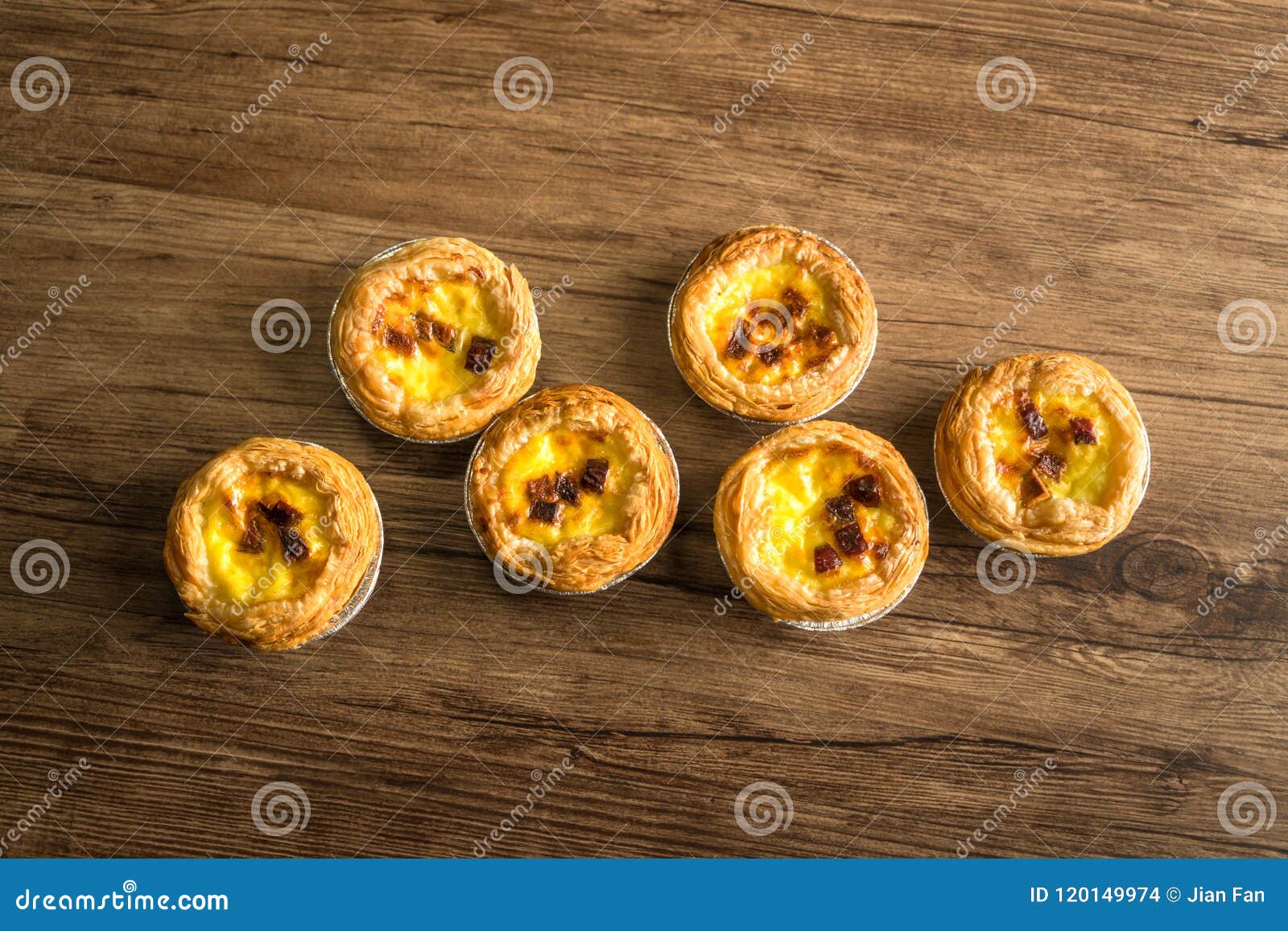 Egg Tart with White Background Stock Photo - Image of custard, cooking ...