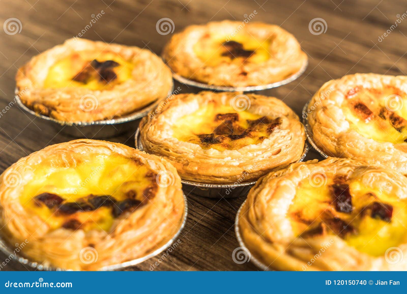 Egg Tart with White Background Stock Photo - Image of dessert, golden ...