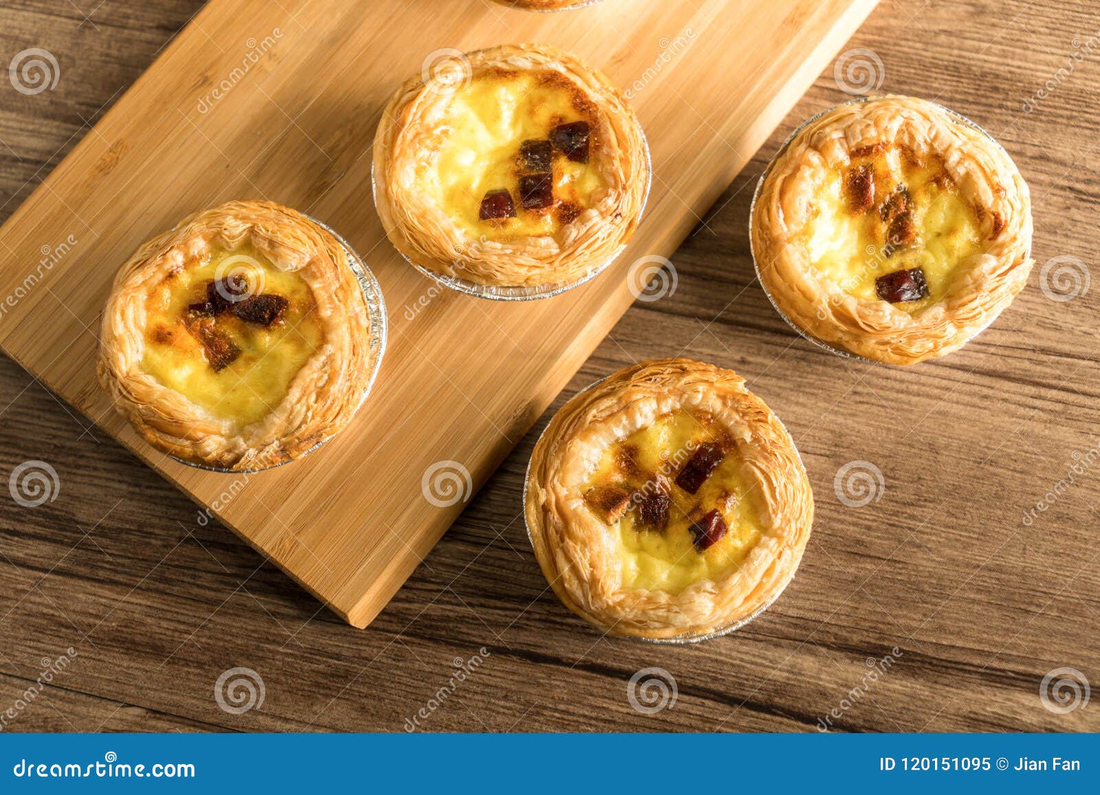 Egg Tart with White Background Stock Image - Image of meal, culinary ...