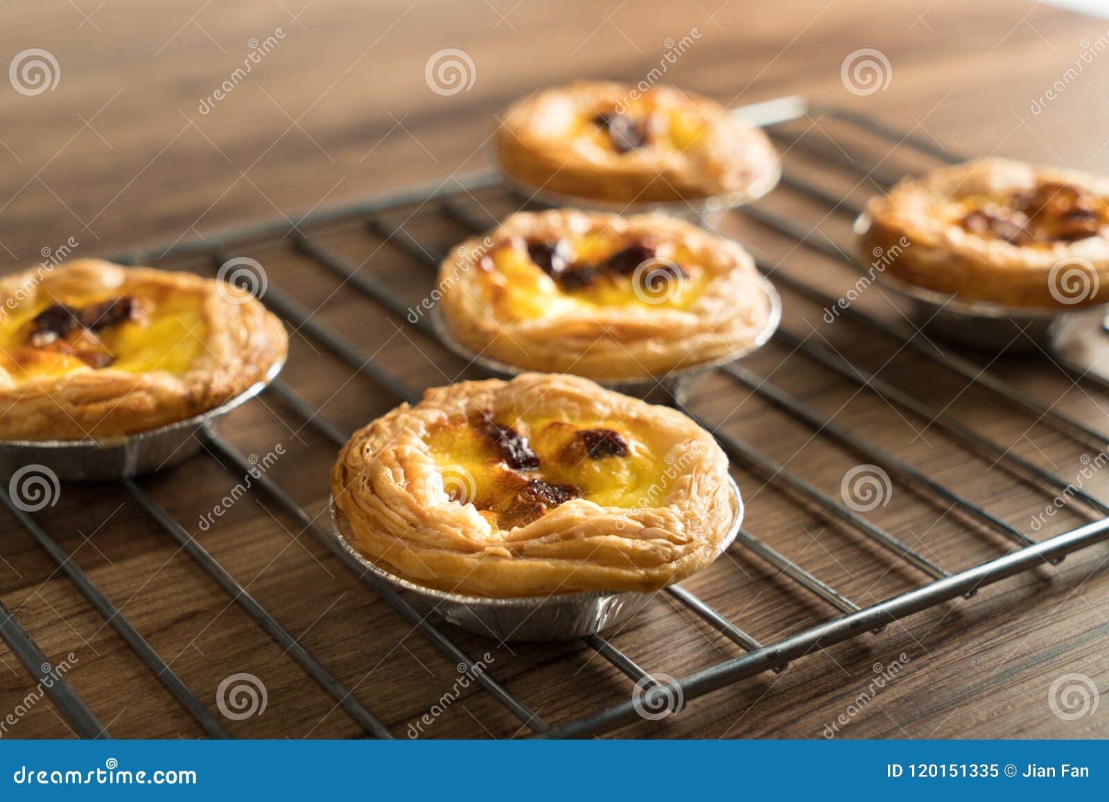 Egg Tart with White Background Stock Image - Image of cookies, golden ...