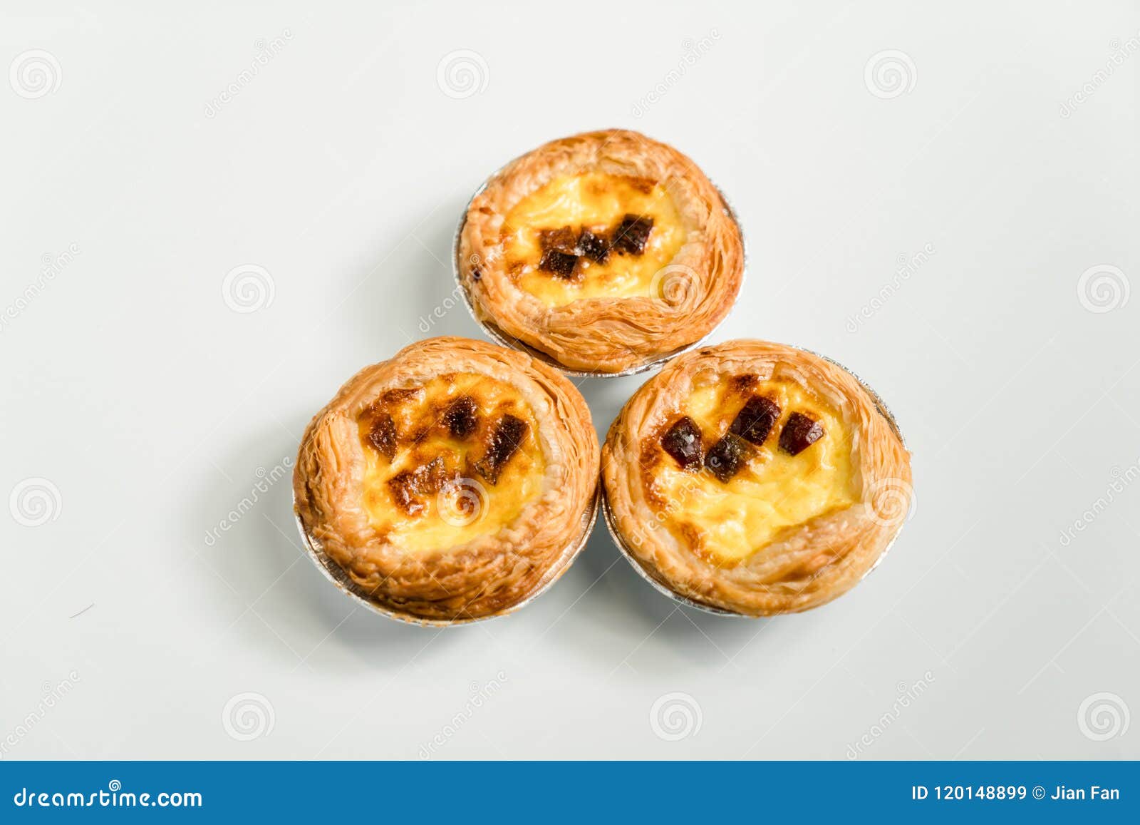Egg Tart with White Background Stock Image - Image of breakfast, eggs ...
