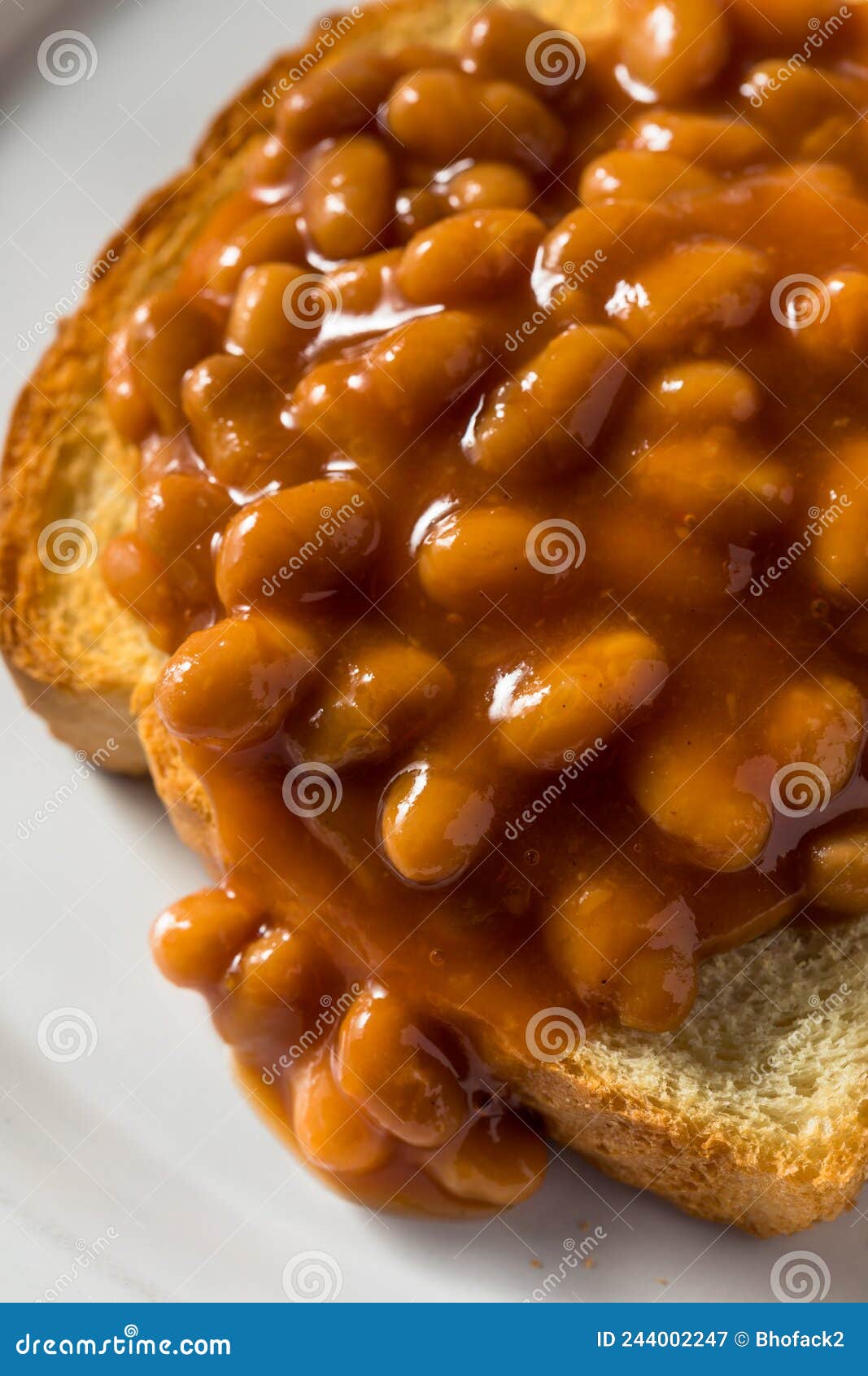 Homemade English Beans on Toast Stock Image - Image of eating ...