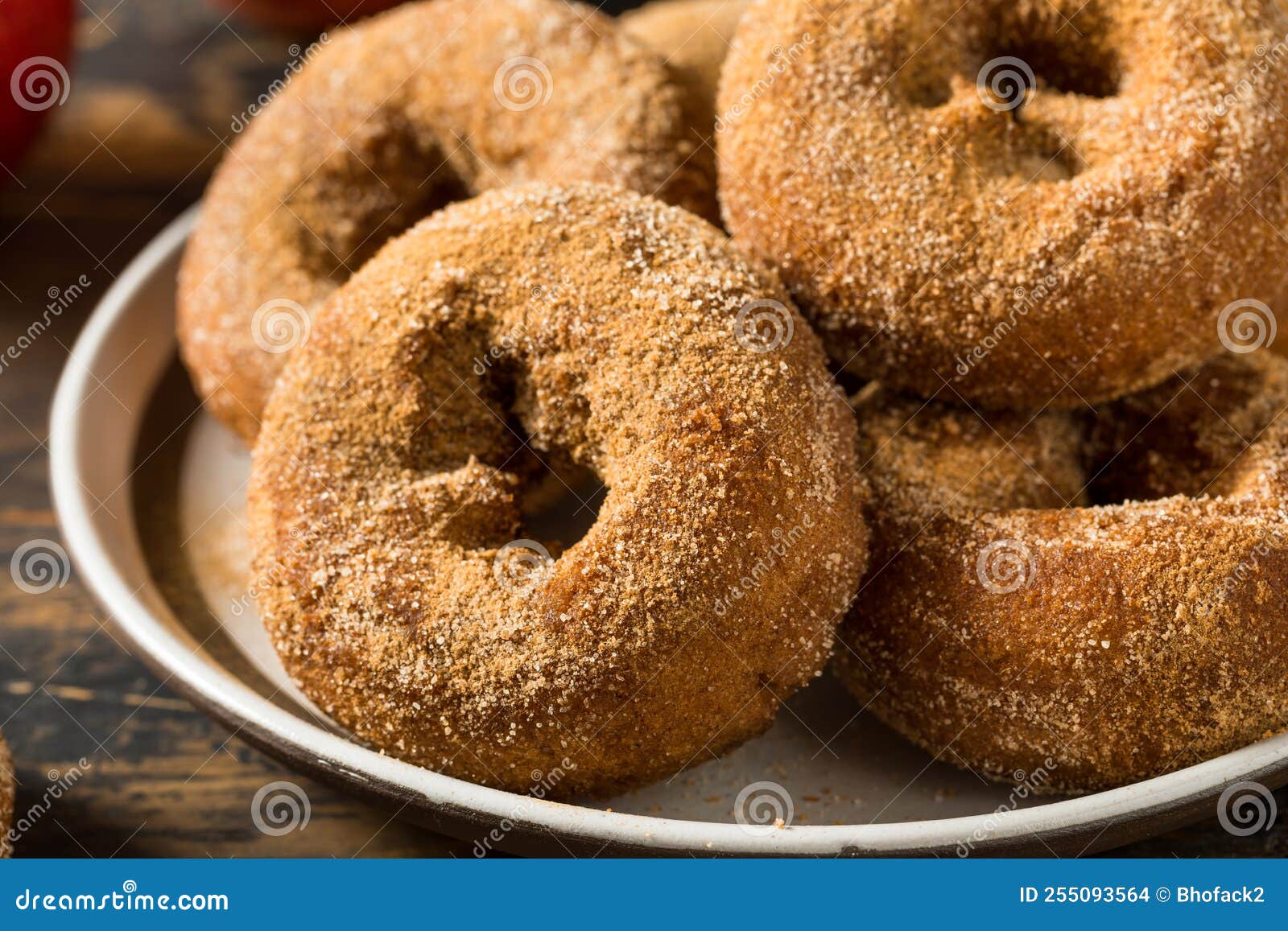 Homemade Fall Apple Cider Donuts Stock Photo - Image of seasonal ...