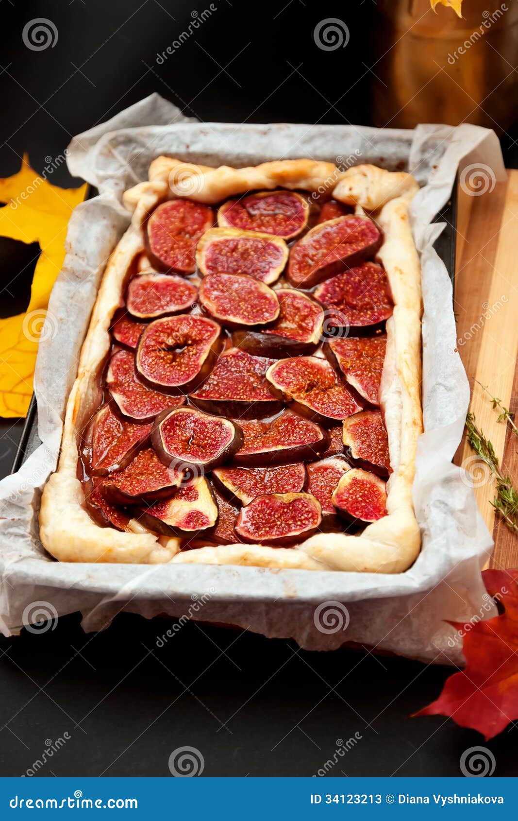 Homemade fig pie stock image. Image of freshness, decor - 34123213