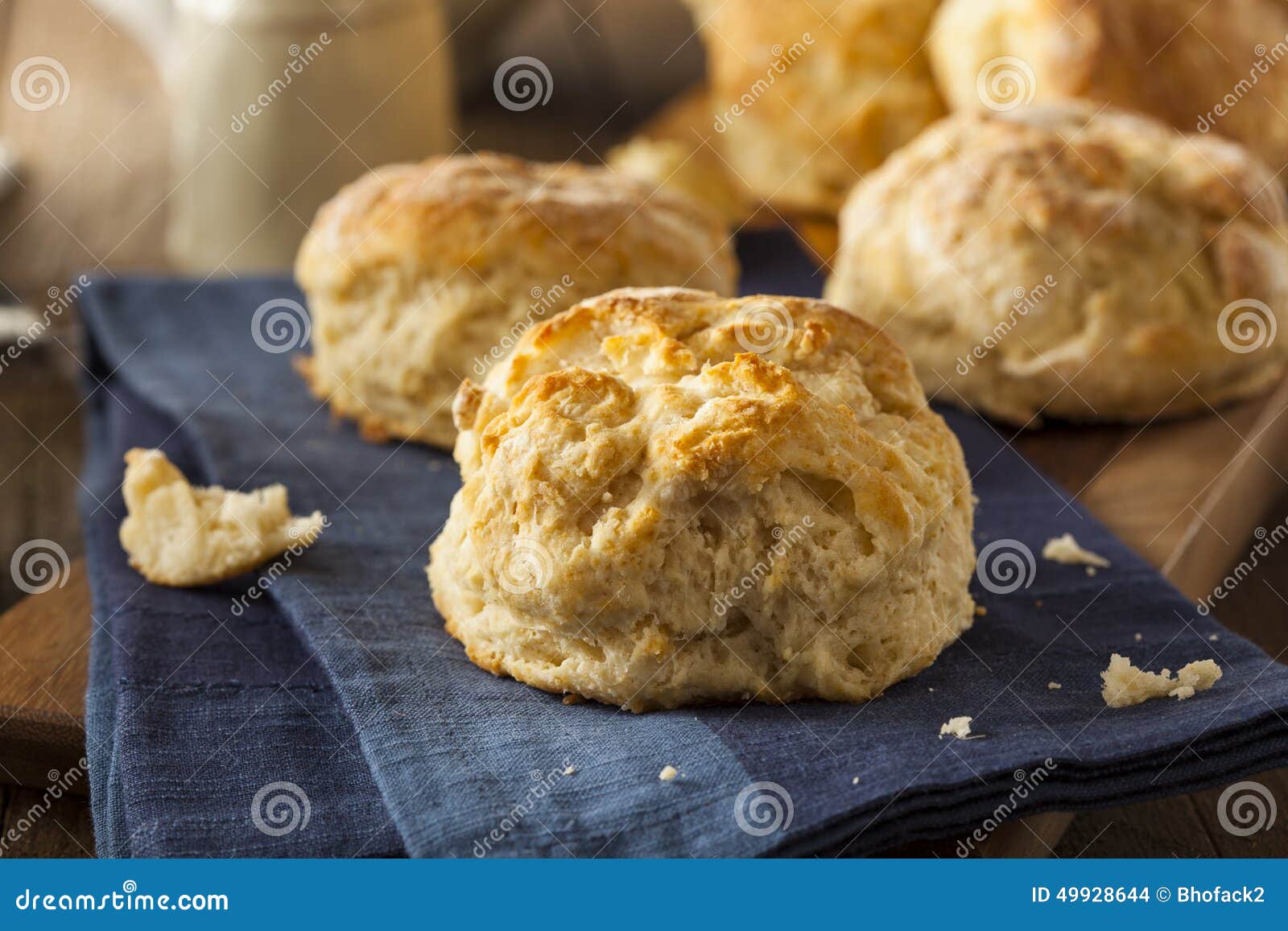 Homemade Flakey Buttermilk Biscuits Stock Photo - Image of homemade ...