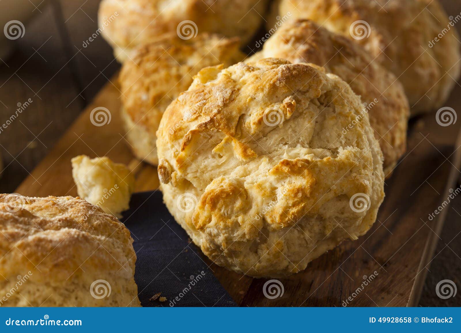 Homemade Flakey Buttermilk Biscuits Stock Photo - Image of grain ...