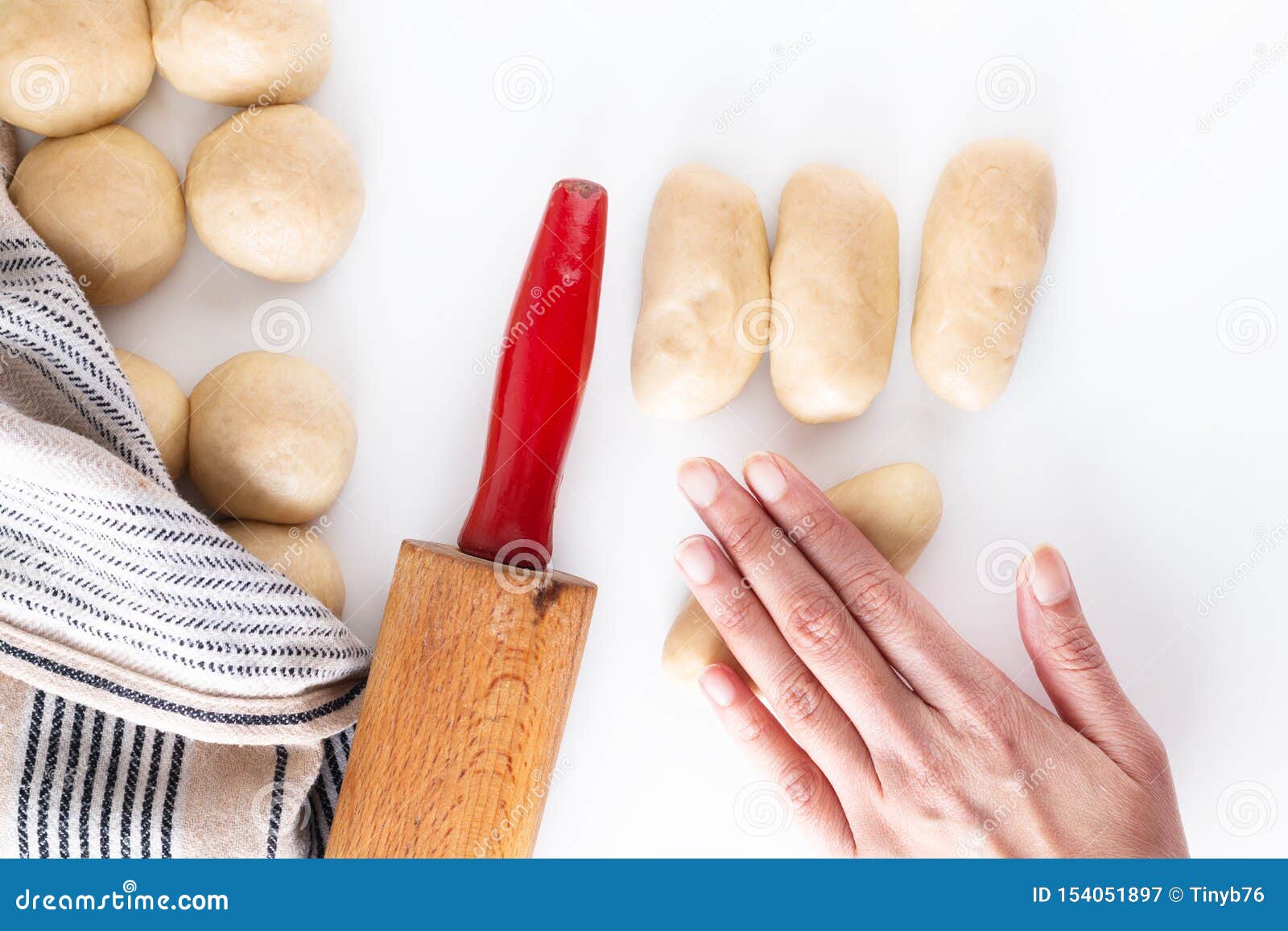 Homemade Food Concept Process Braiding Bread Braid Challah Dough on ...