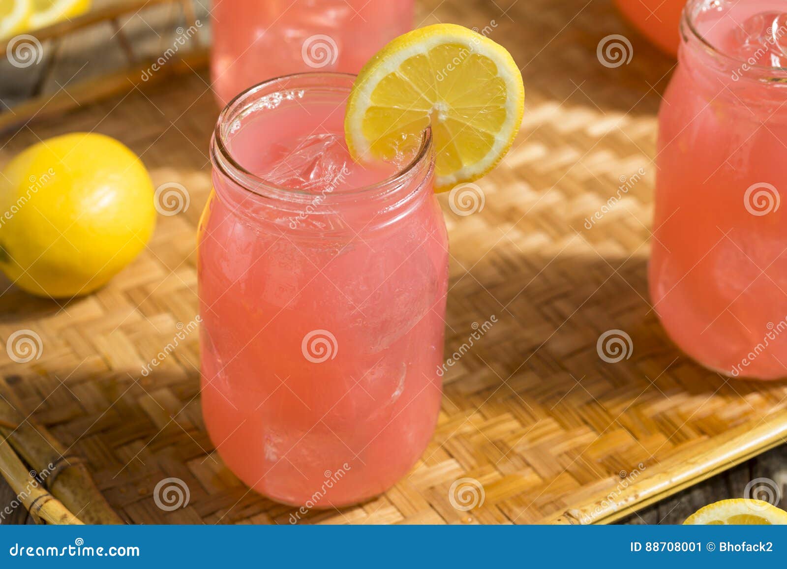 Homemade Fresh Pink Lemonade Stock Image - Image of lemon, juicy: 88708001