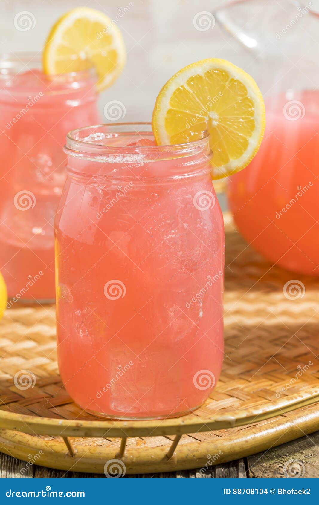 Homemade Fresh Pink Lemonade Stock Photo - Image of cold, food: 88708104