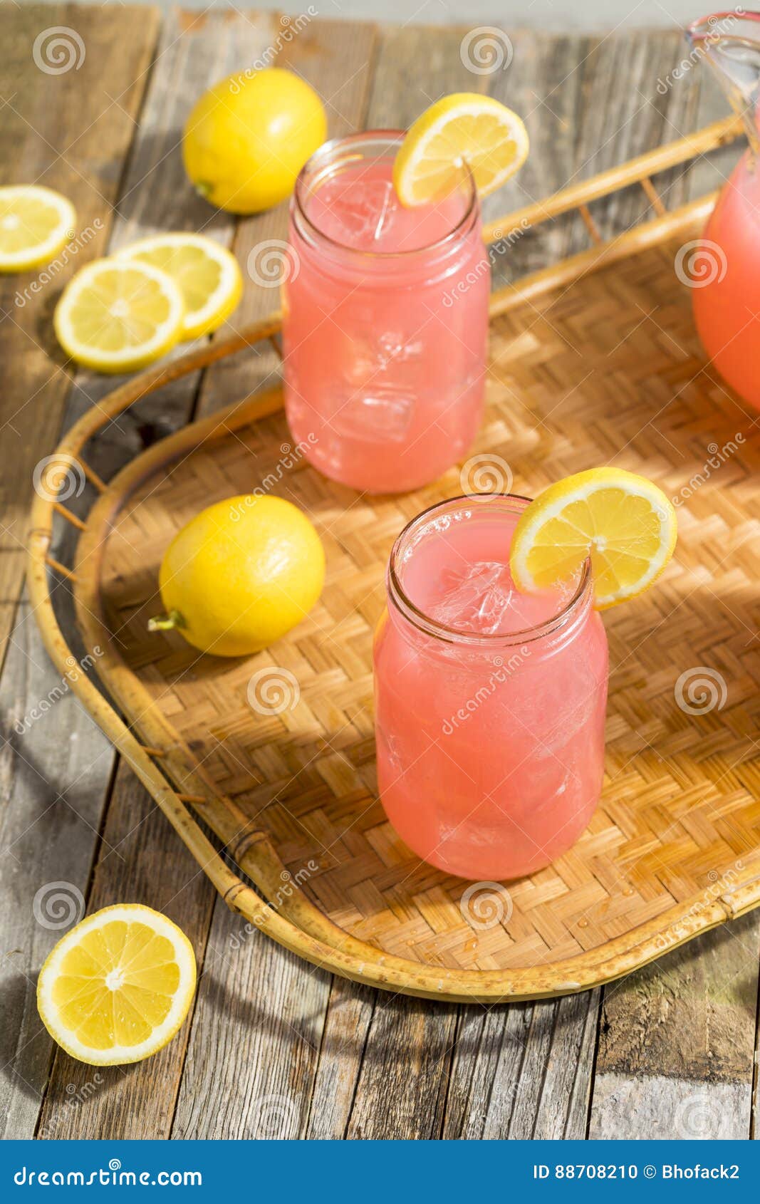 Homemade Fresh Pink Lemonade Stock Photo - Image of lemon, fruit: 88708210