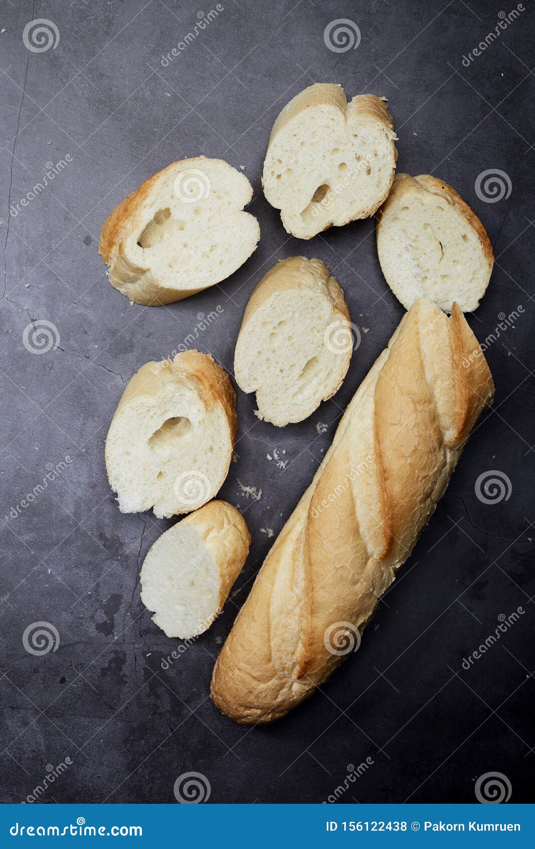 Homemade Fresh Sliced Bread on Table Stock Photo - Image of meal ...