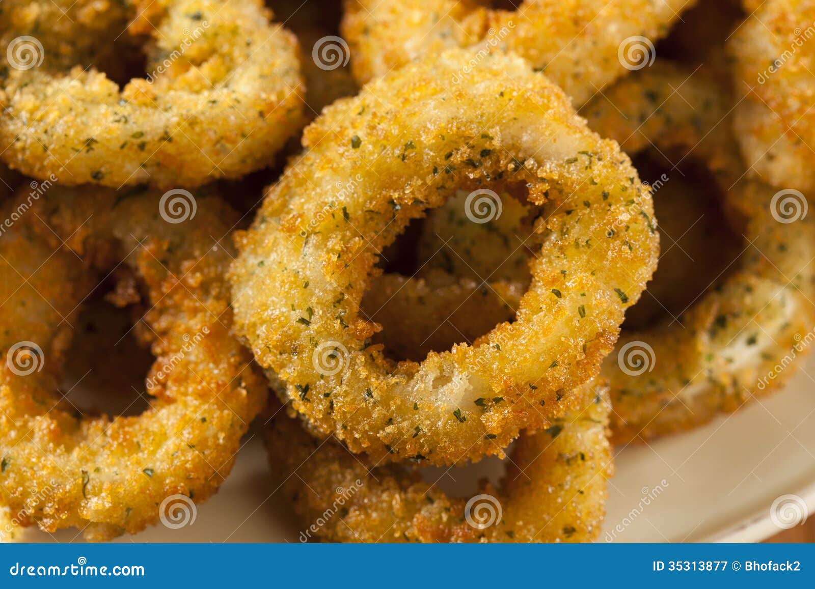 Homemade Fried Breaded Calamari Stock Image - Image of tasty, dinner ...