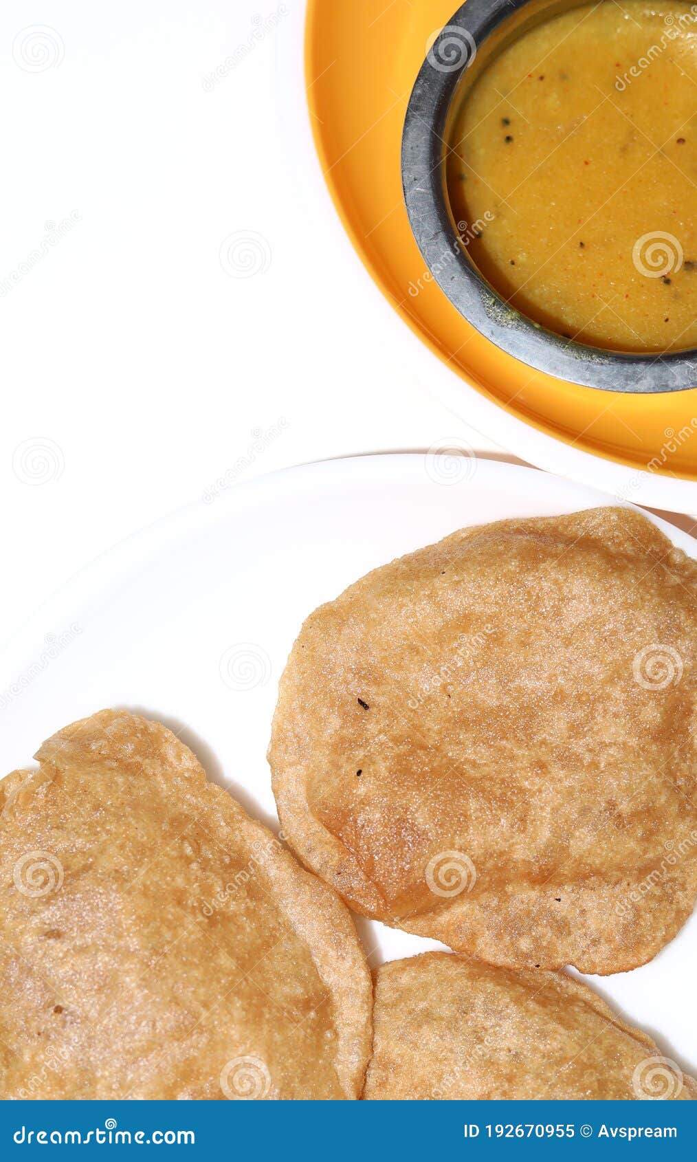 Homemade Fried Puri or Poori or Indian Bread, Selective Focus Stock ...